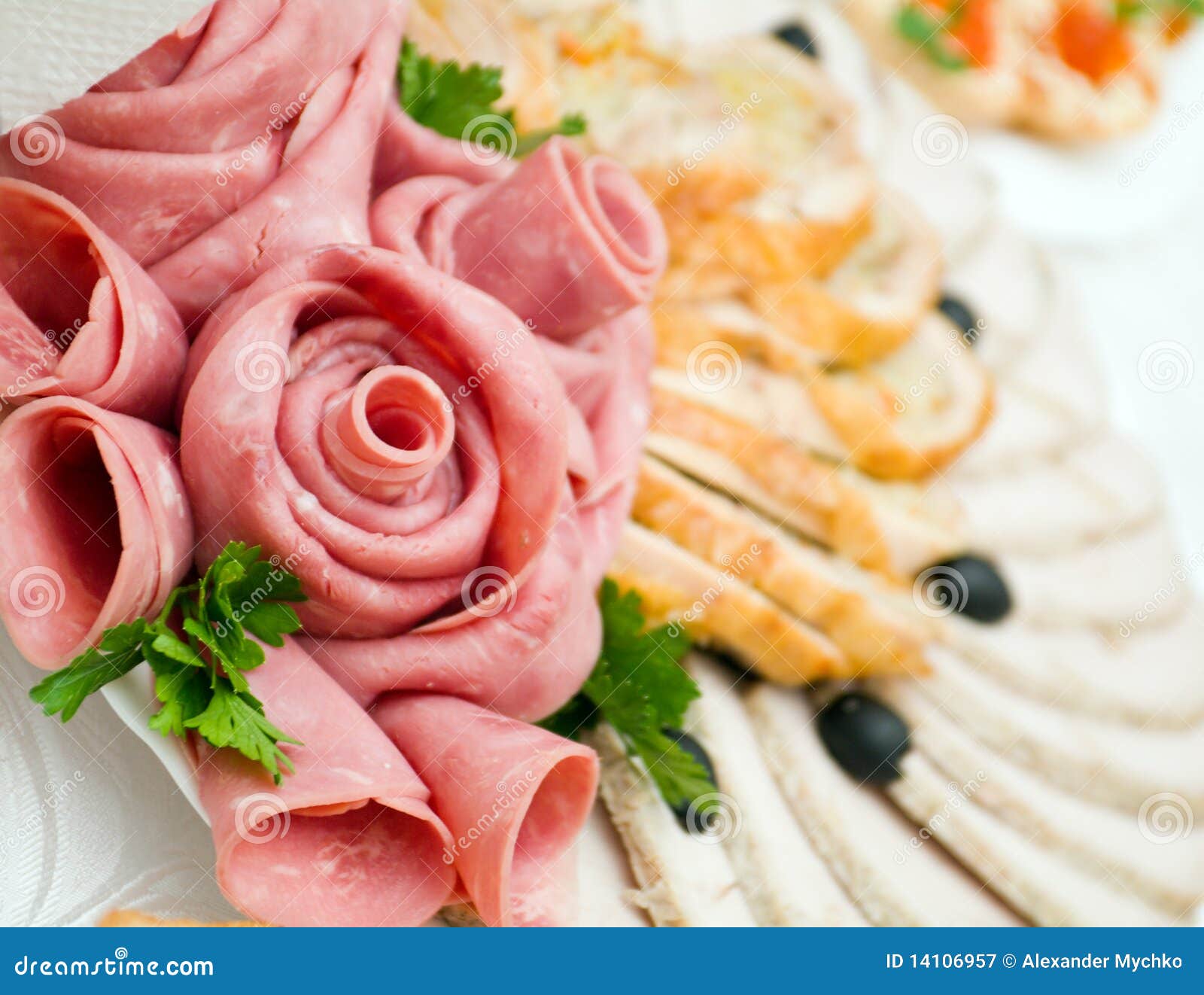 Sliced food arrangement stock image. Image of traditional - 14106957