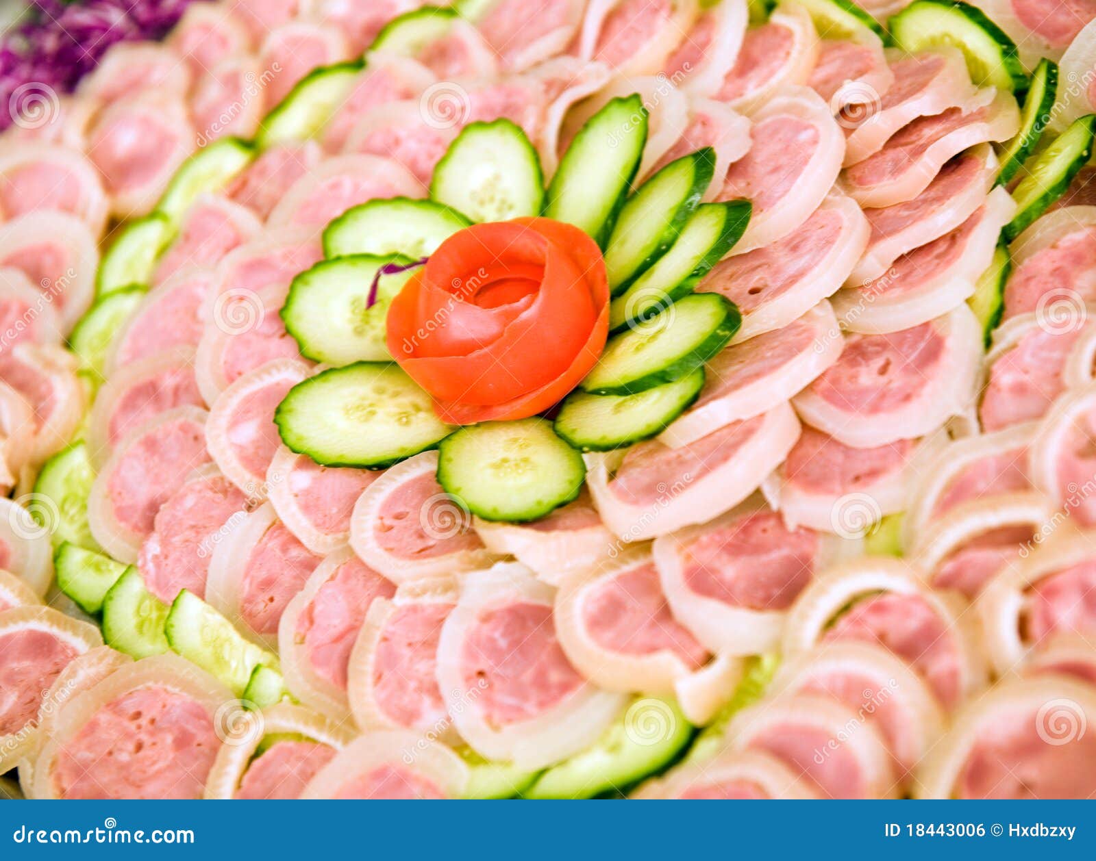 Sliced food arrangement stock photo. Image of cucumber - 18443006