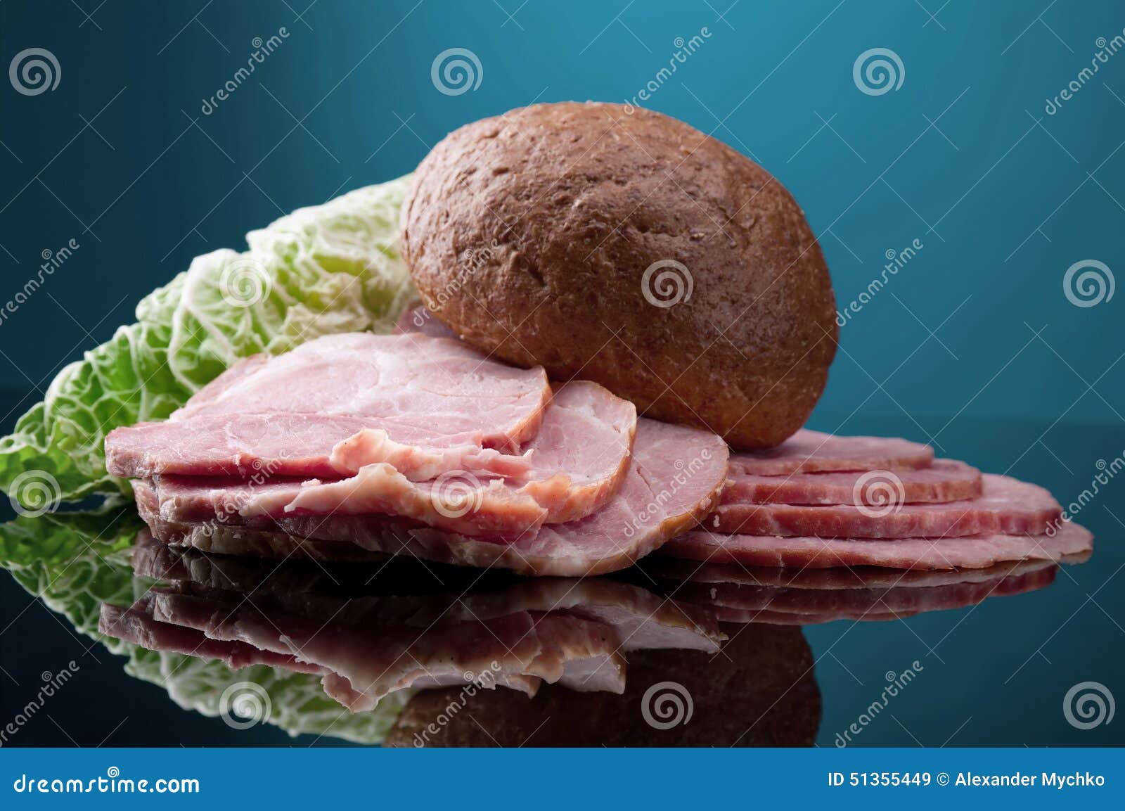Sliced Food Arrangement of Meat Stock Image - Image of eating, products ...