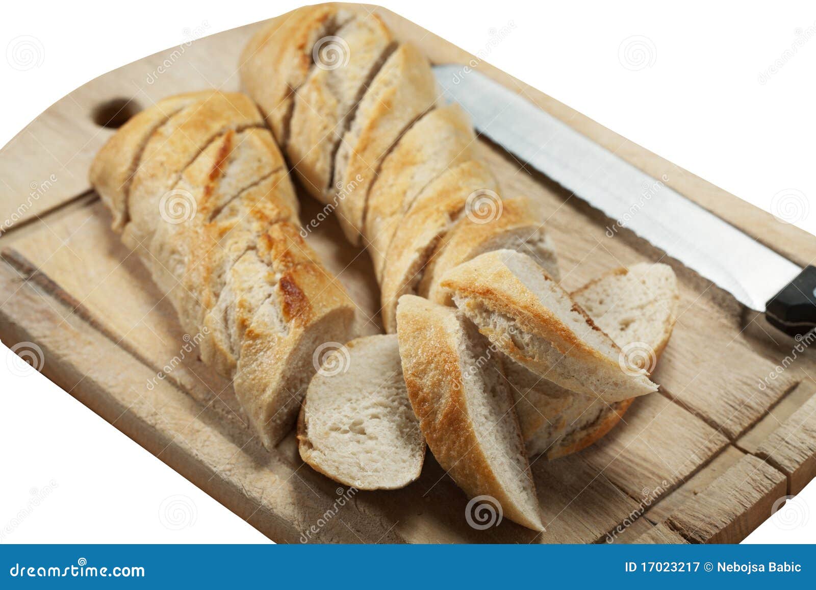 Sliced French Baguette Bread Stock Image - Image of cutting, baguette ...