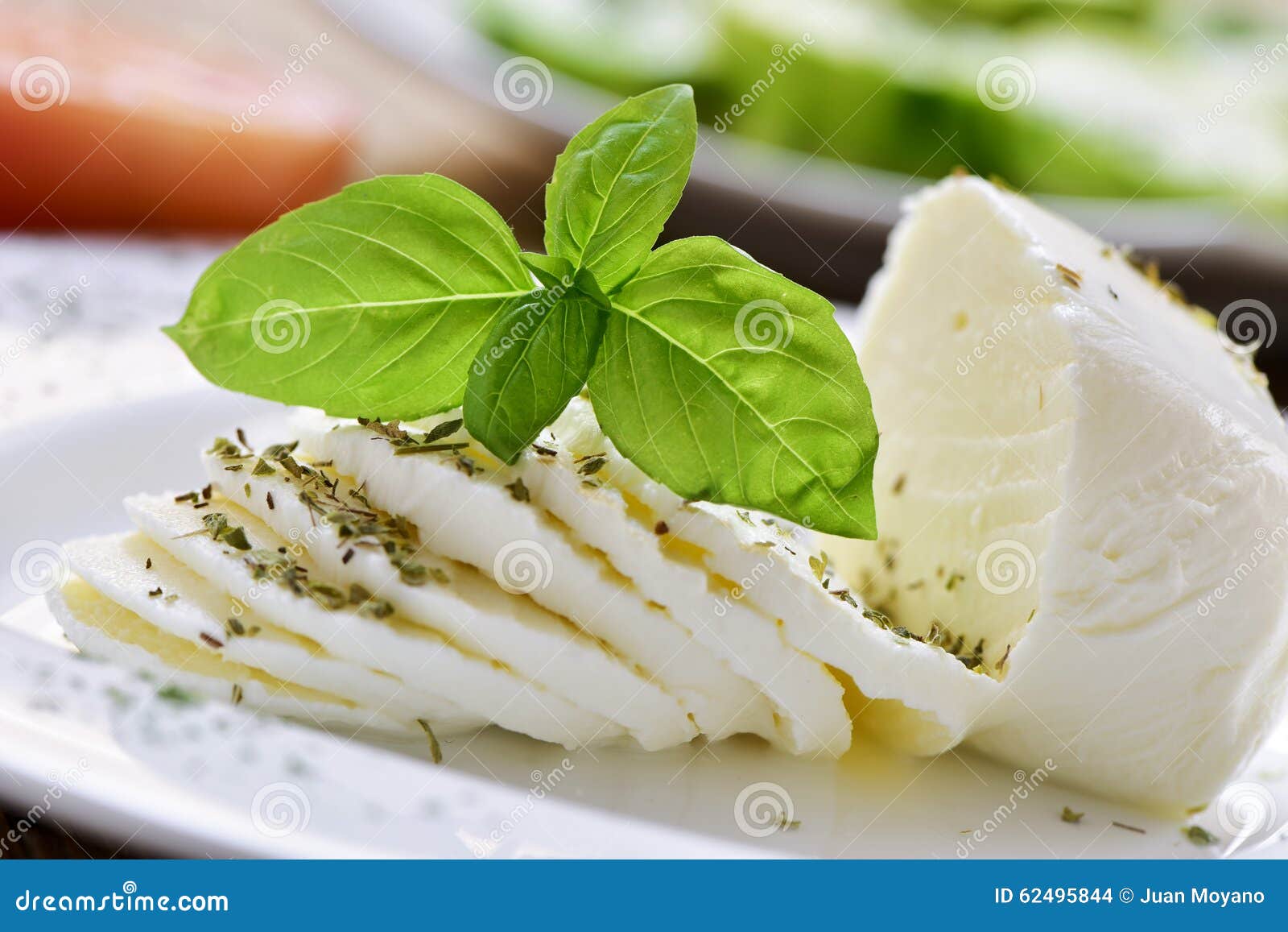 Sliced fresh cheese stock photo. Image of fresco, dieting - 62495844