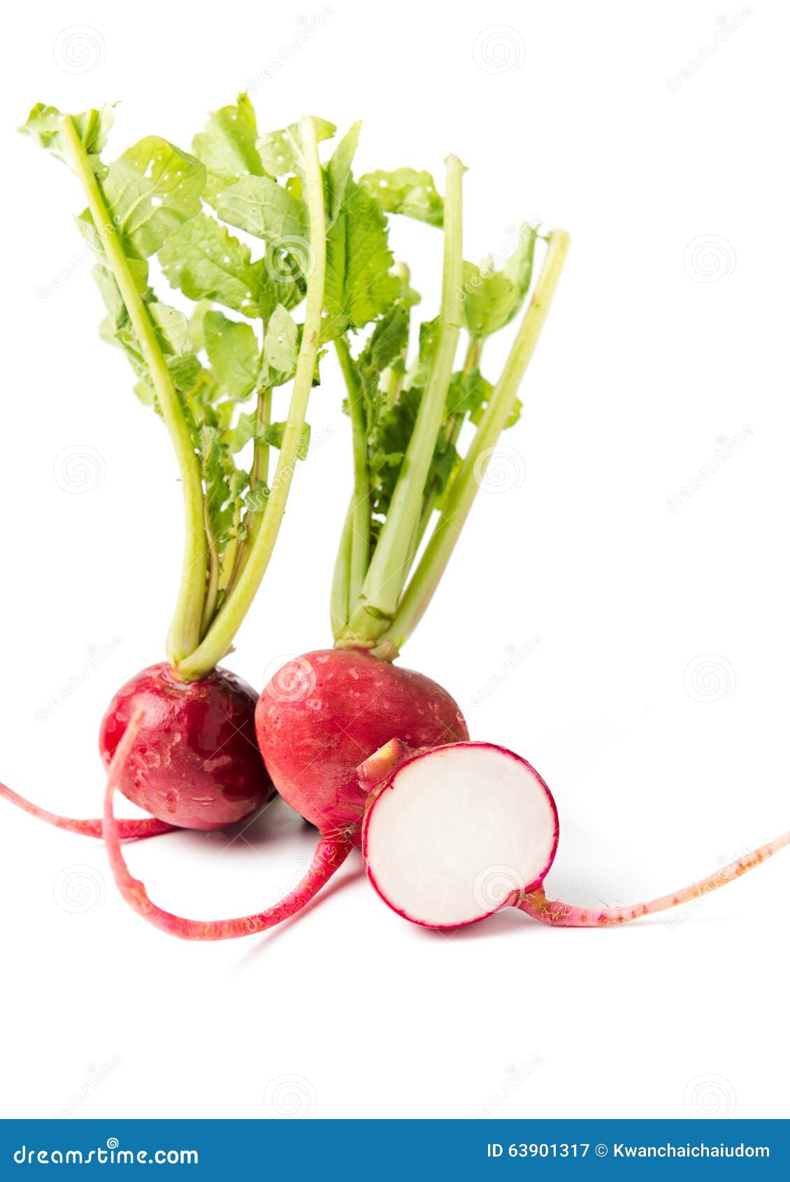 Sliced Fresh Red Radish on White Stock Image - Image of health, small ...
