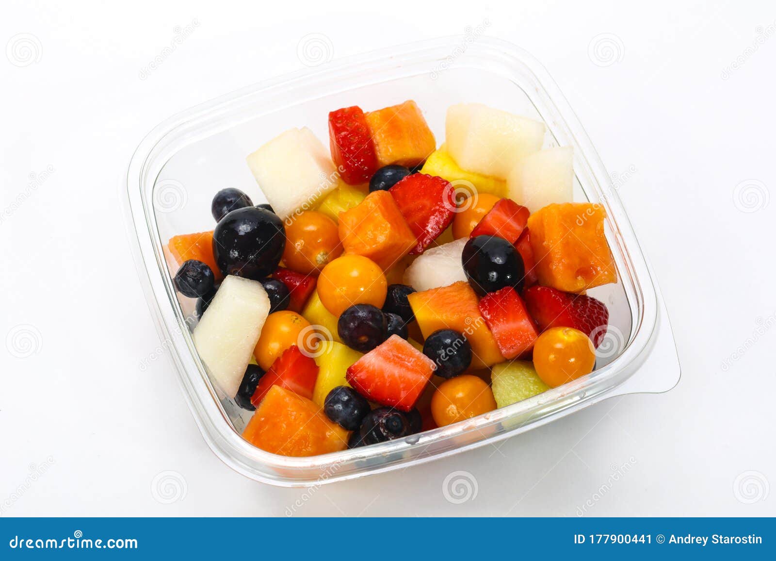 Sliced Fruit Mix in the Box Stock Image - Image of nutrition ...