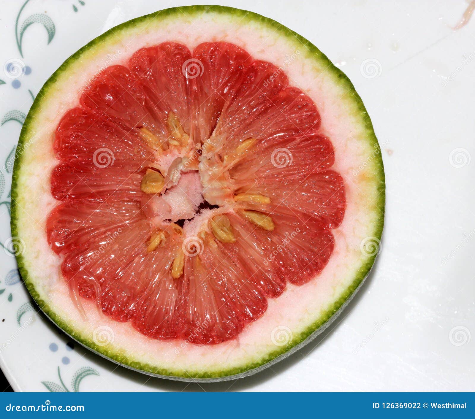 Sliced Fruit of Pomelo or Shaddock, Largest Citrus Fruit Stock Photo ...
