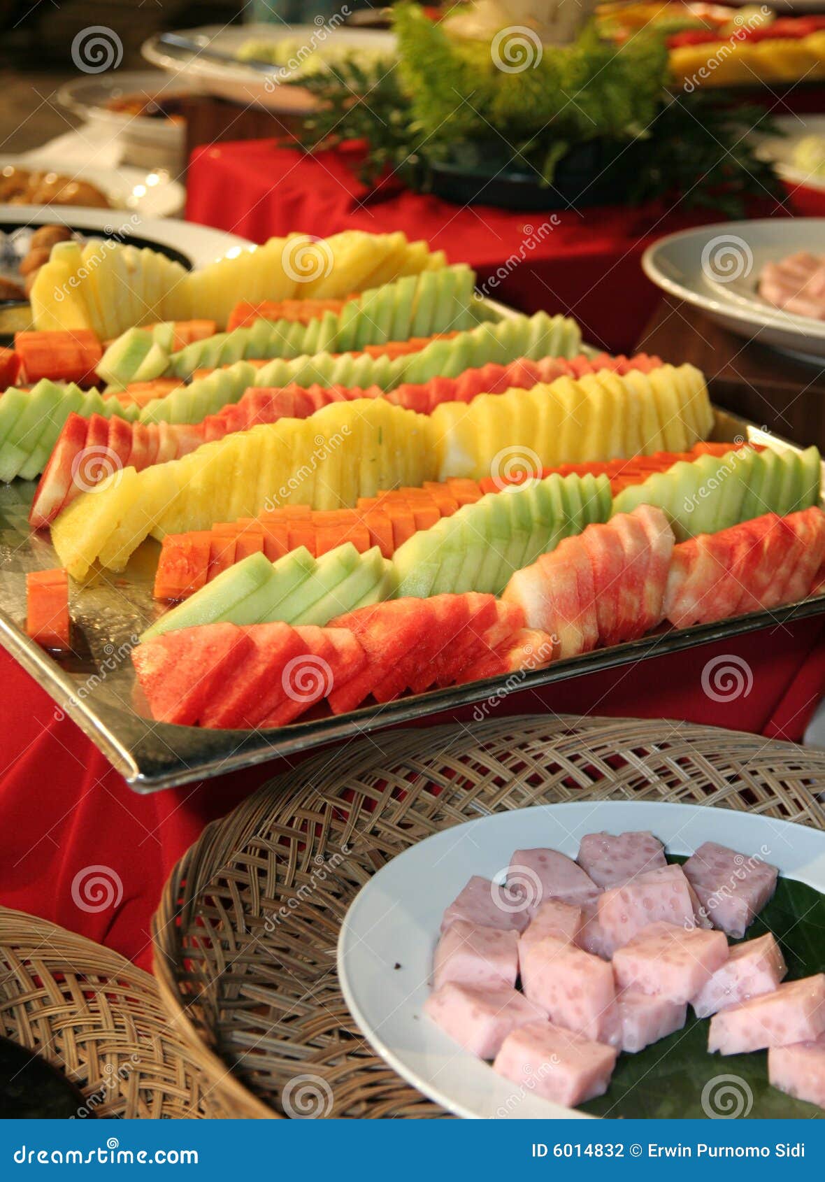 Buffet Dinner At The Cottage. Feast On The Nature, Sandwiches With ...