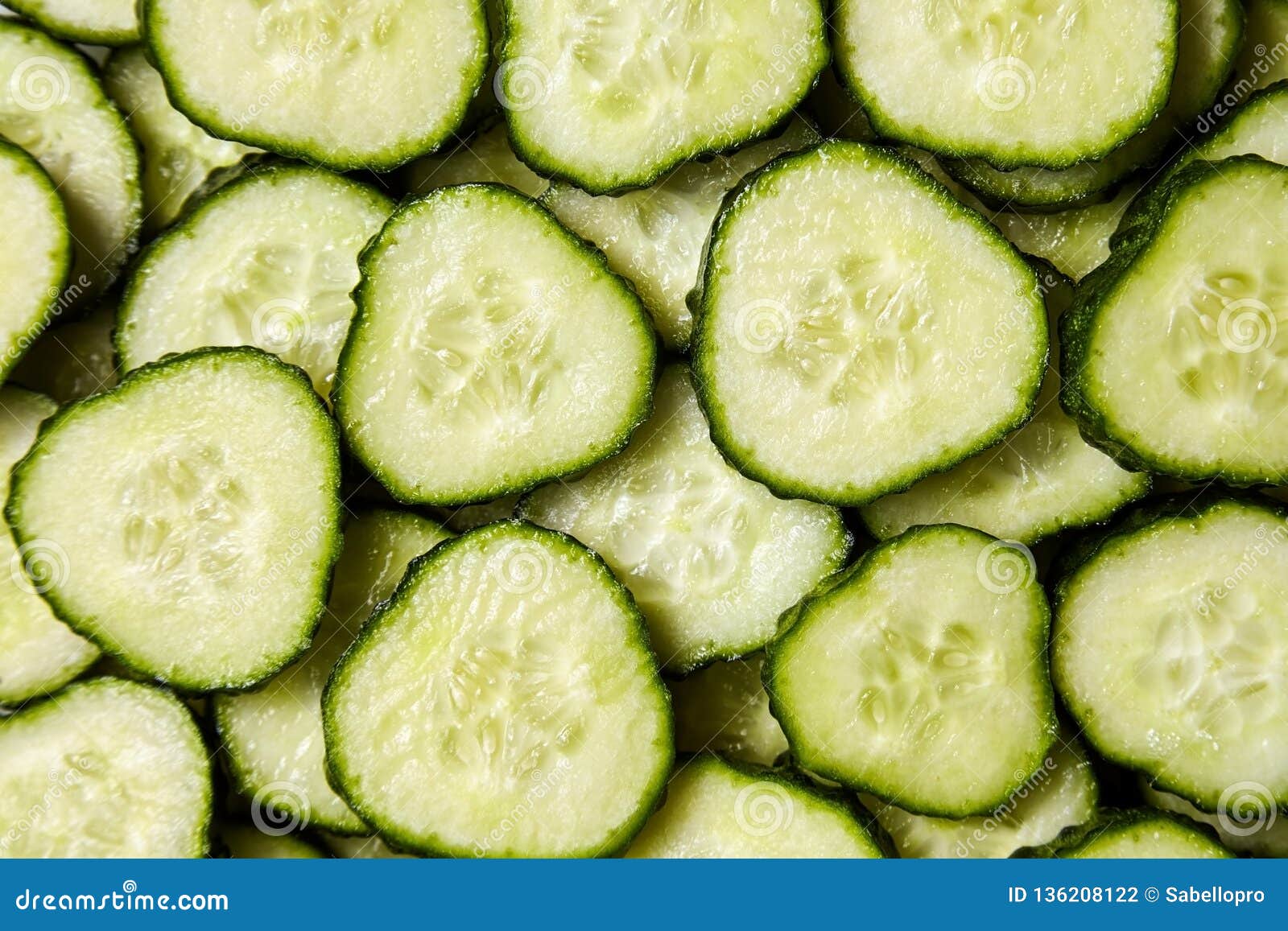 Sliced Gherkin, Fresh Slices of Gherkin As Background Stock Photo ...