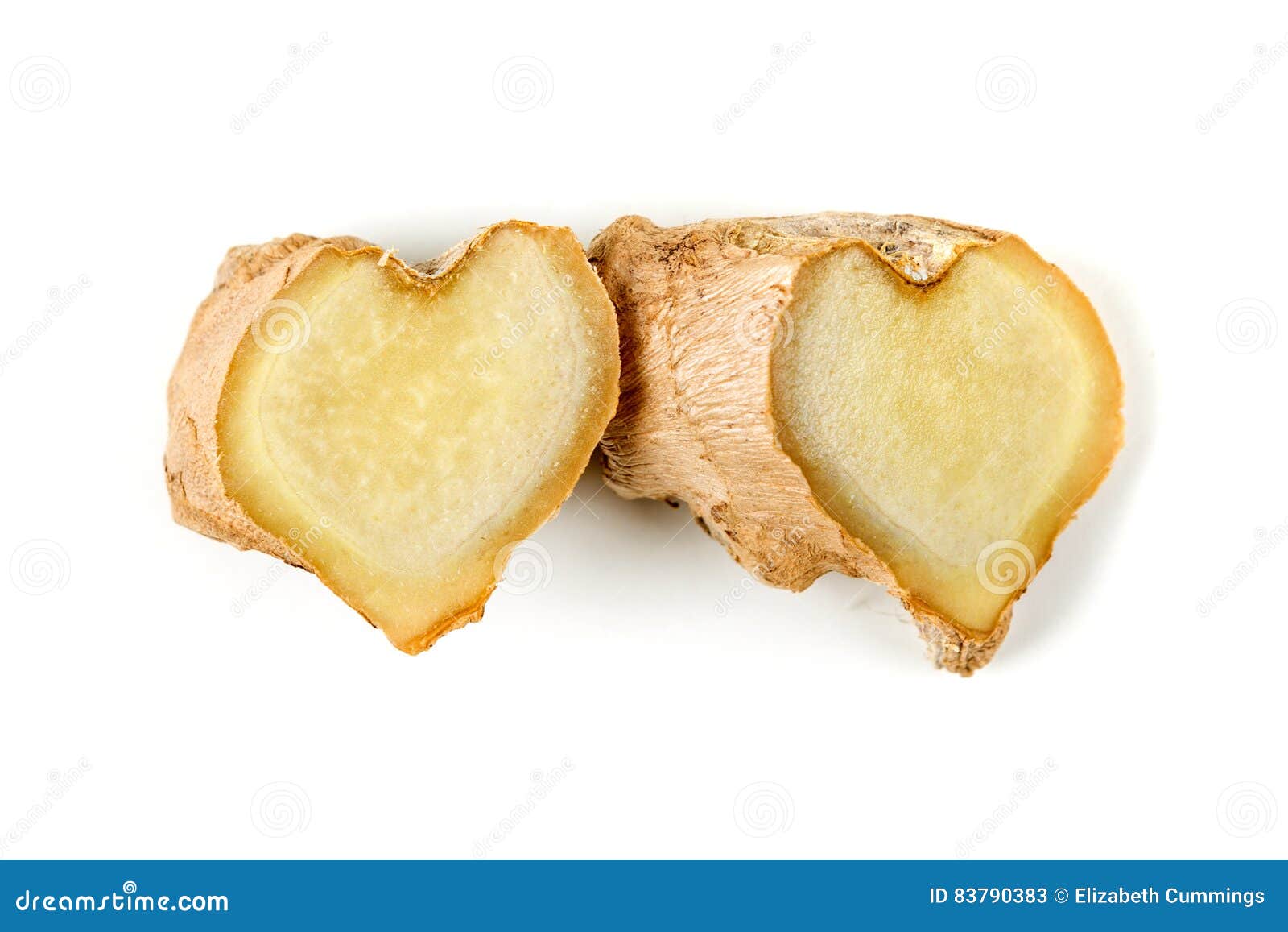 Sliced Ginger Root with a Heart Shape Stock Image - Image of sharp ...