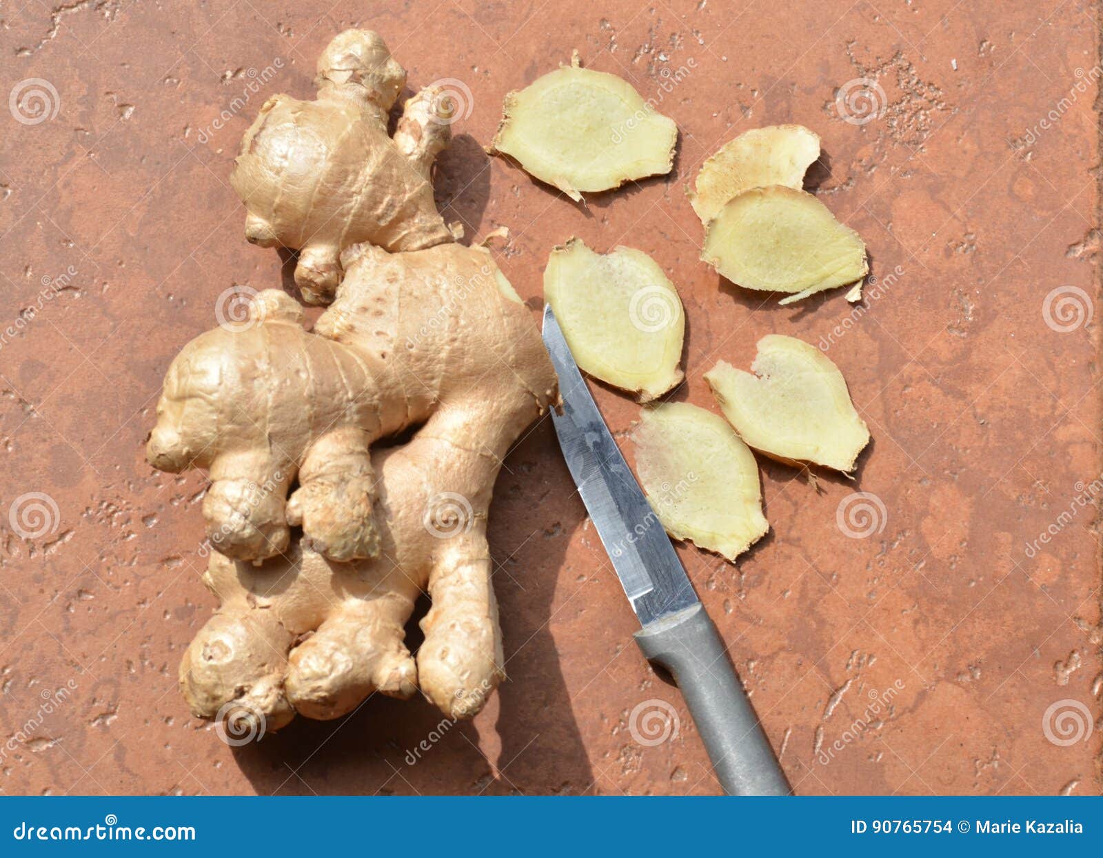 Sliced ginger root stock photo. Image of shadows, view - 90765754