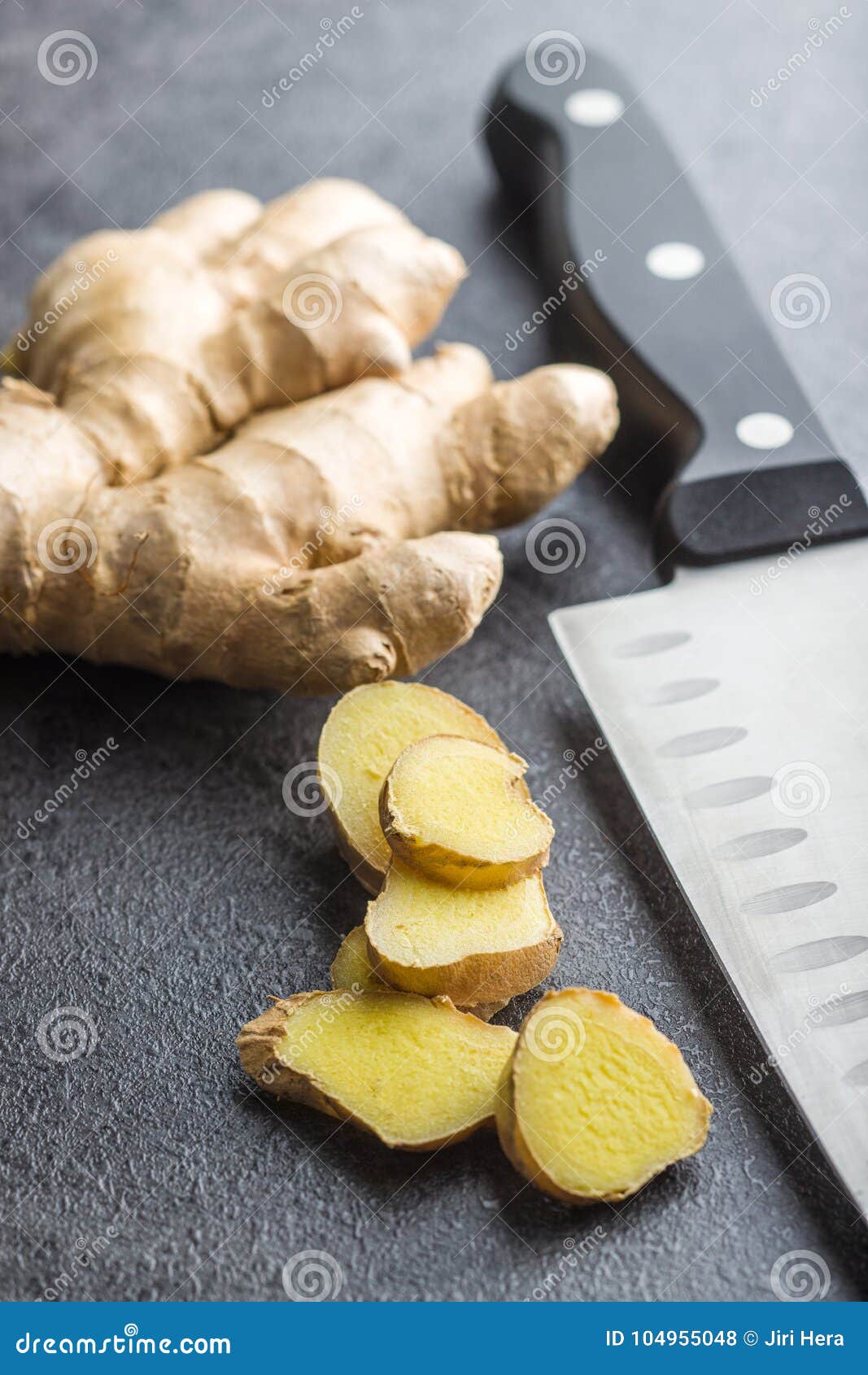 Sliced ginger root. stock photo. Image of energy, alternative - 104955048