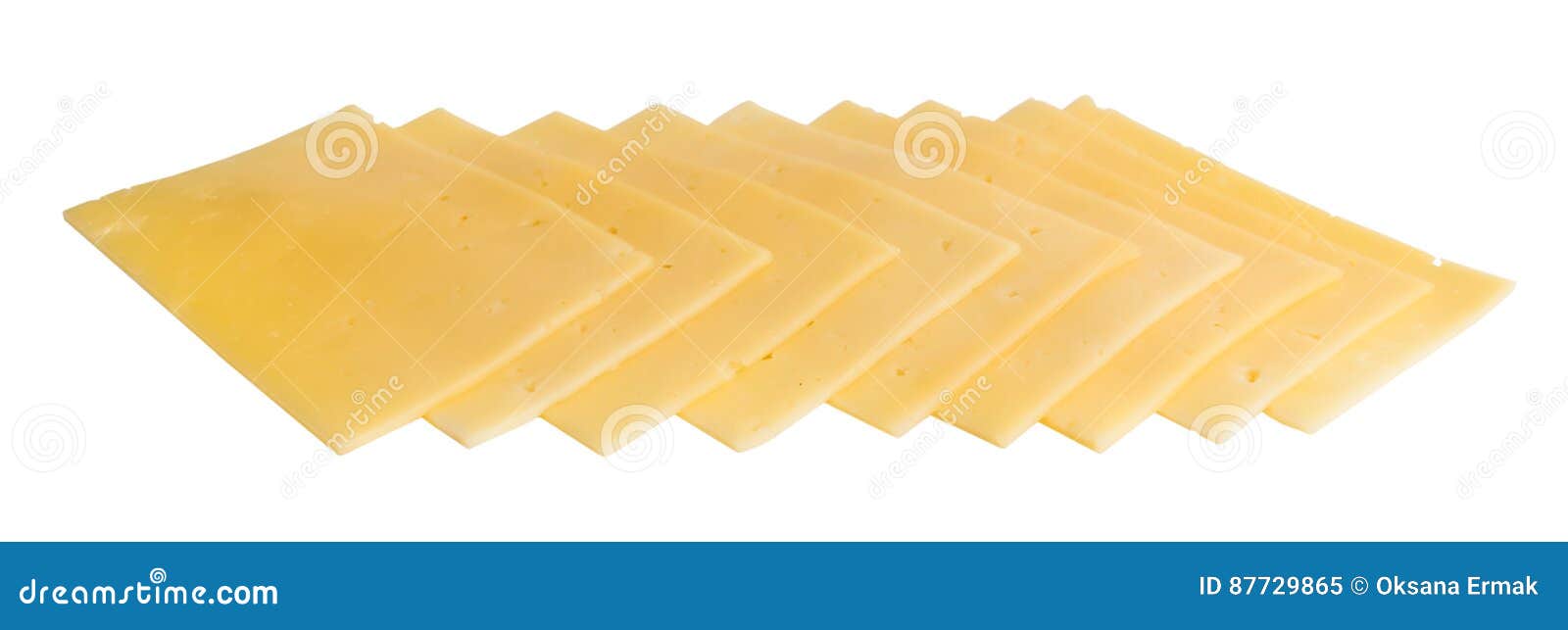 Sliced Gouda Cheese Isolated on White Background Stock Image - Image of ...