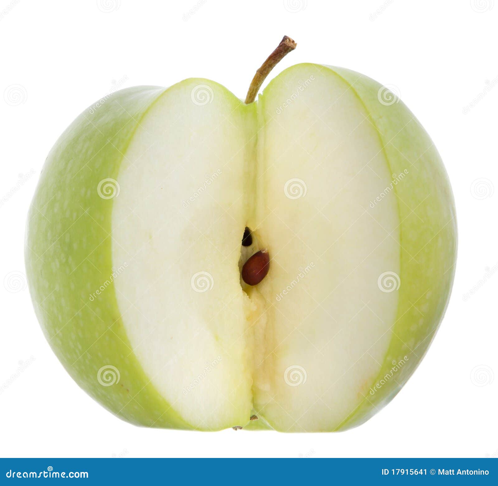 Sliced green apple stock image. Image of ripe, closeup - 17915641