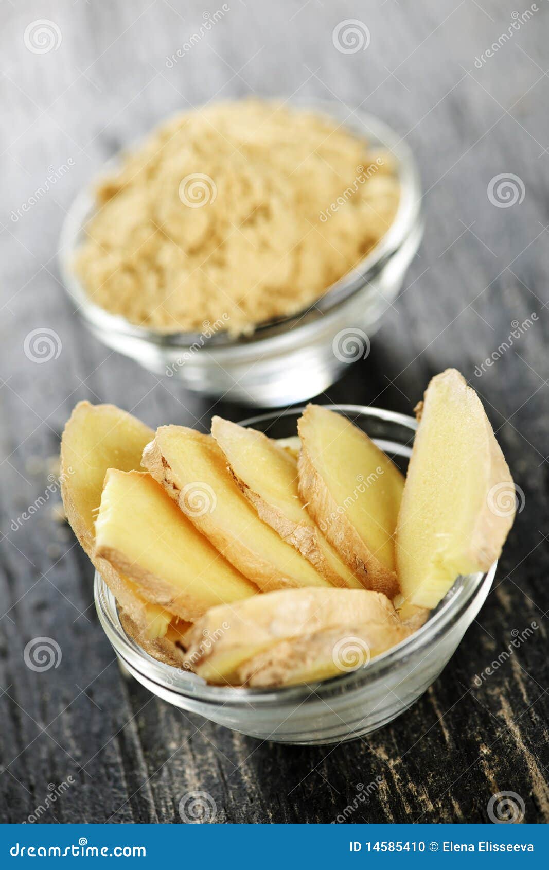 Sliced and ground ginger stock photo. Image of cuisine - 14585410