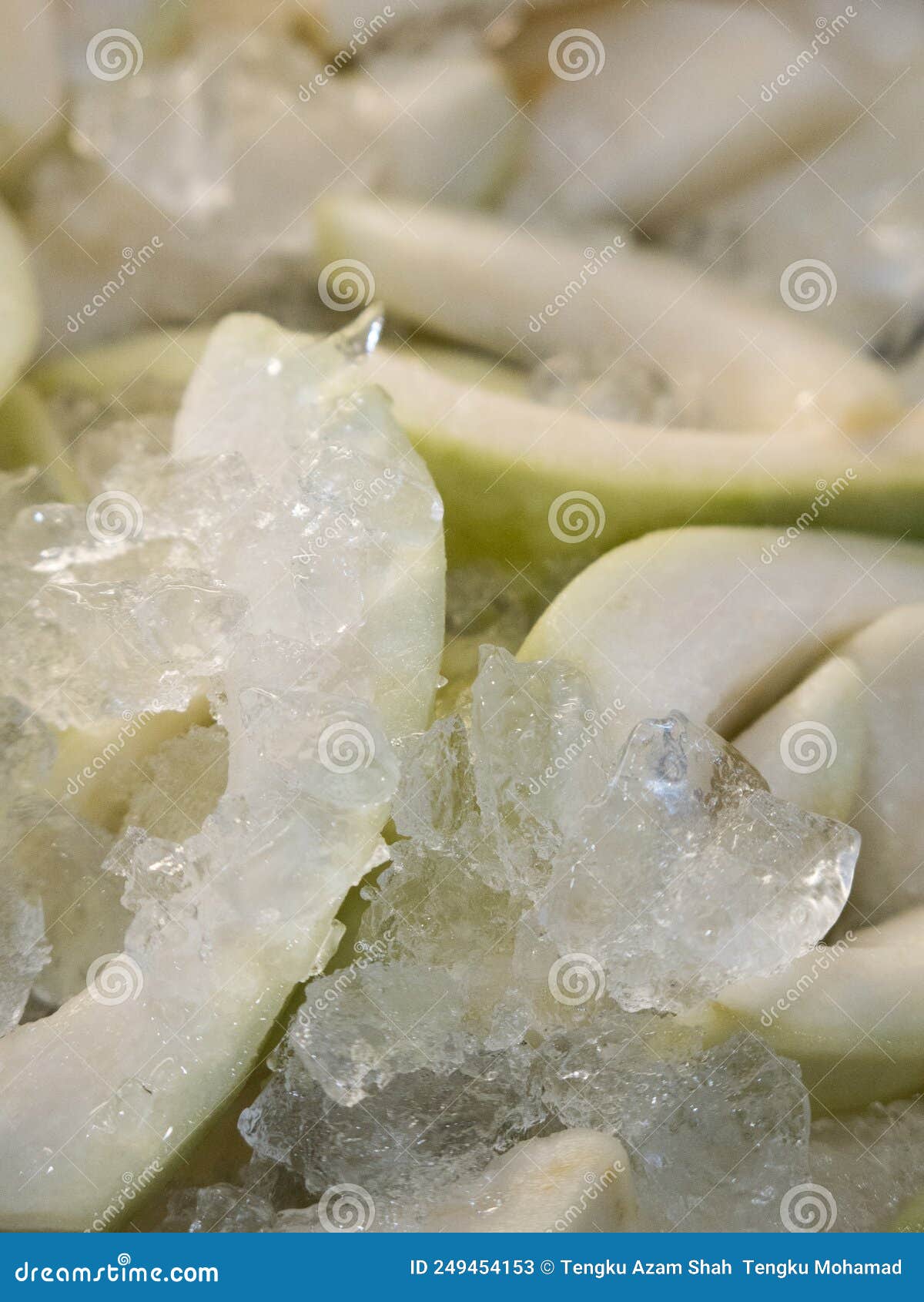 Guava Sliced with Ice Cube stock image. Image of homemade - 249454153