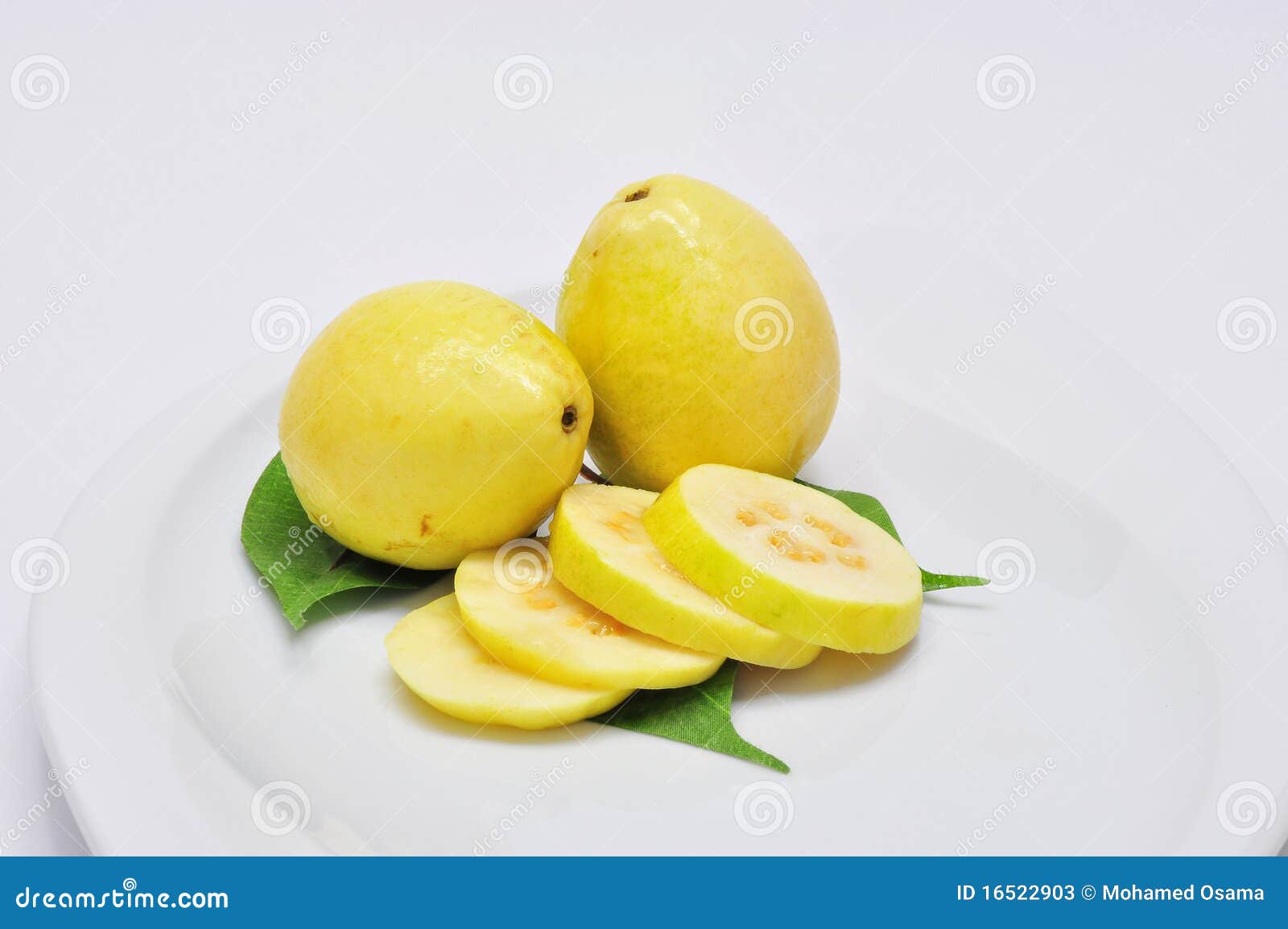 Sliced Guava on a Plate stock image. Image of enjoyment - 16522903