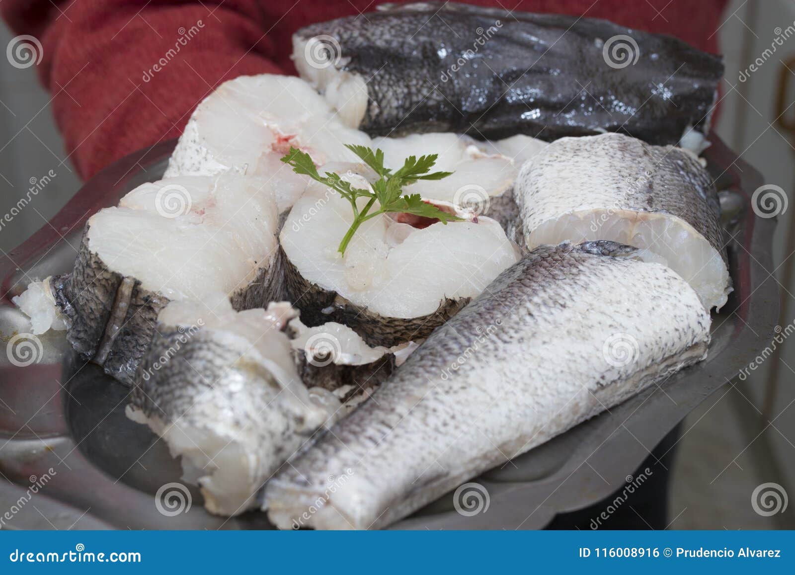 Sliced hake fish stock photo. Image of haddock, dieting - 116008916