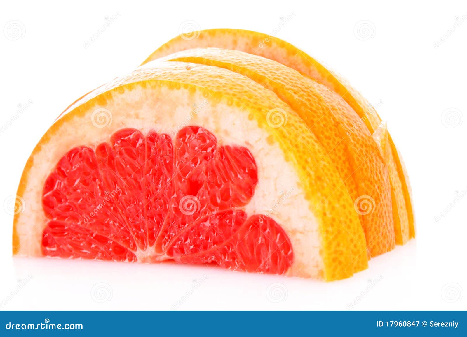 Sliced Half of Grapefruit Isolated Stock Image - Image of food, nature ...