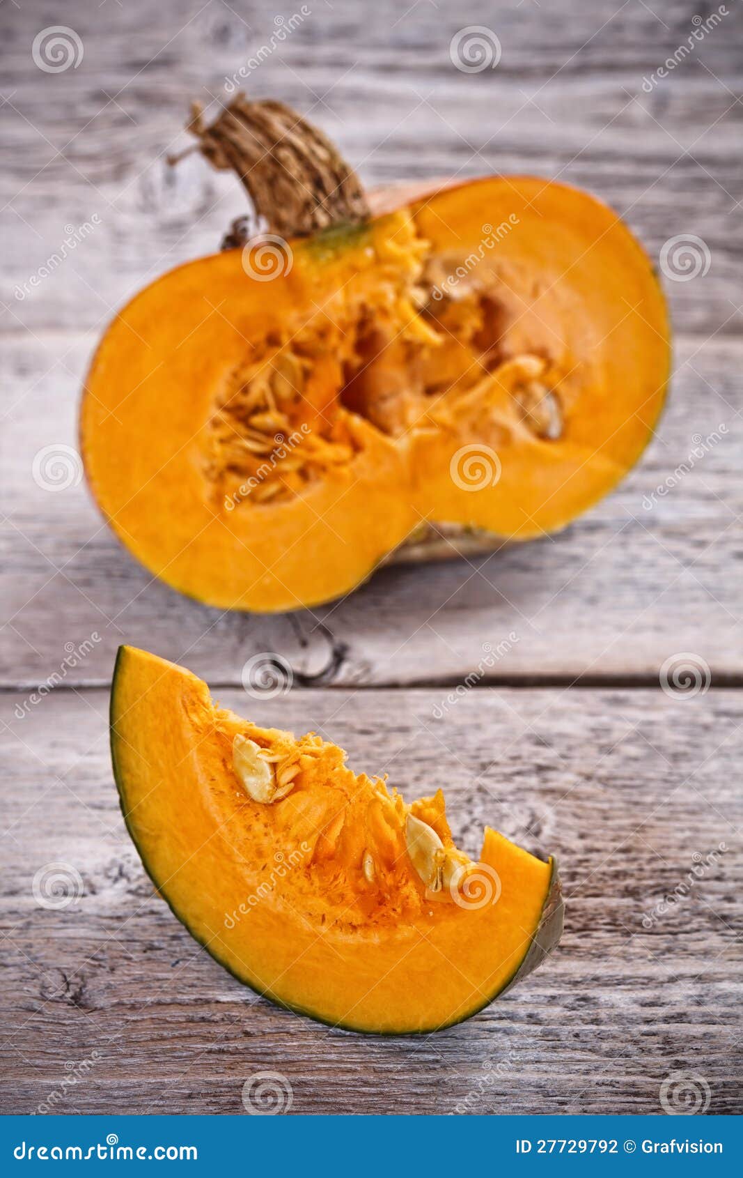 Sliced and half pumpkins stock photo. Image of seasonal - 27729792