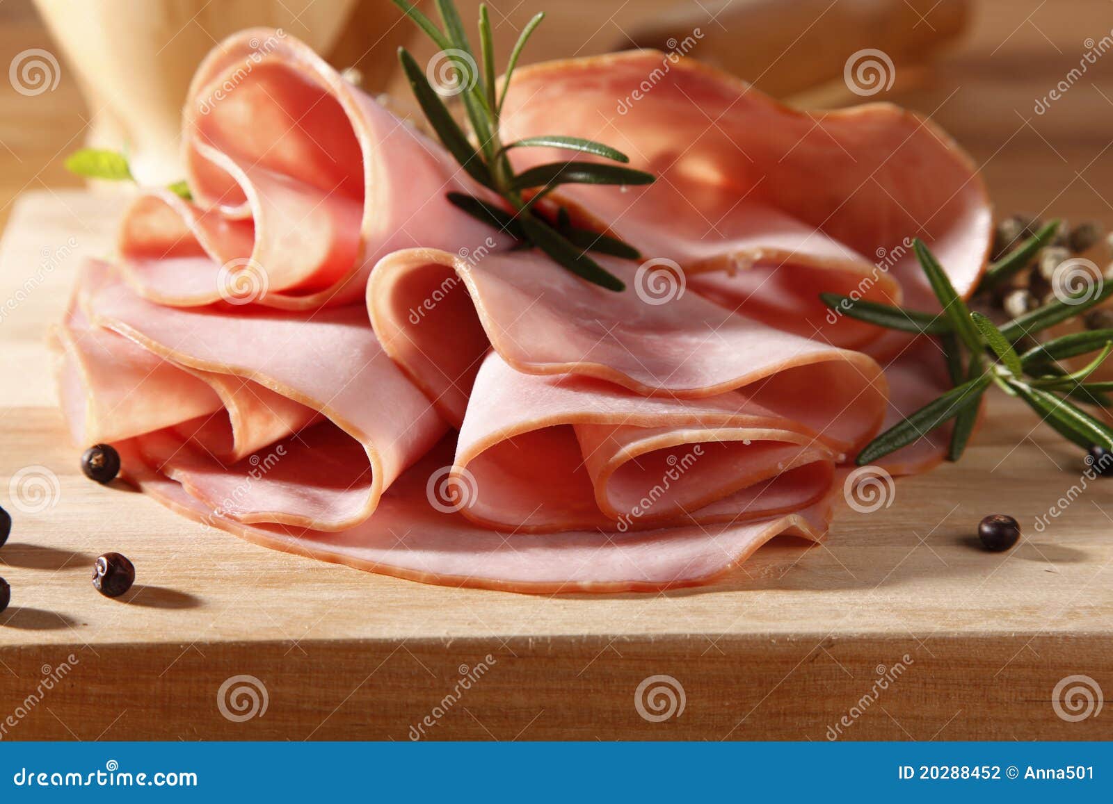 Sliced ham stock photo. Image of basil, pepper, chicken - 20288452