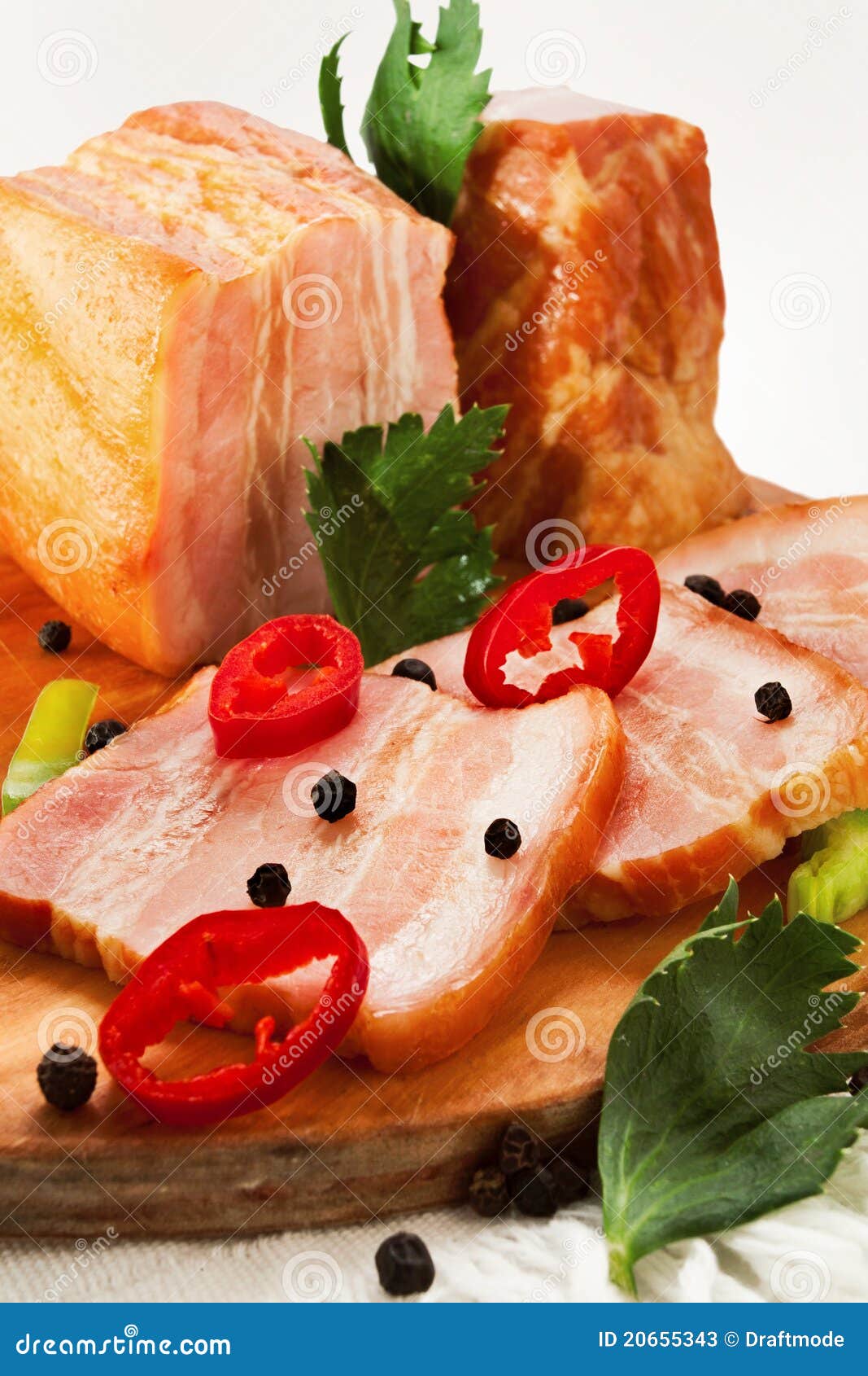Sliced ham stock image. Image of glazed, delicious, cuisine - 20655343