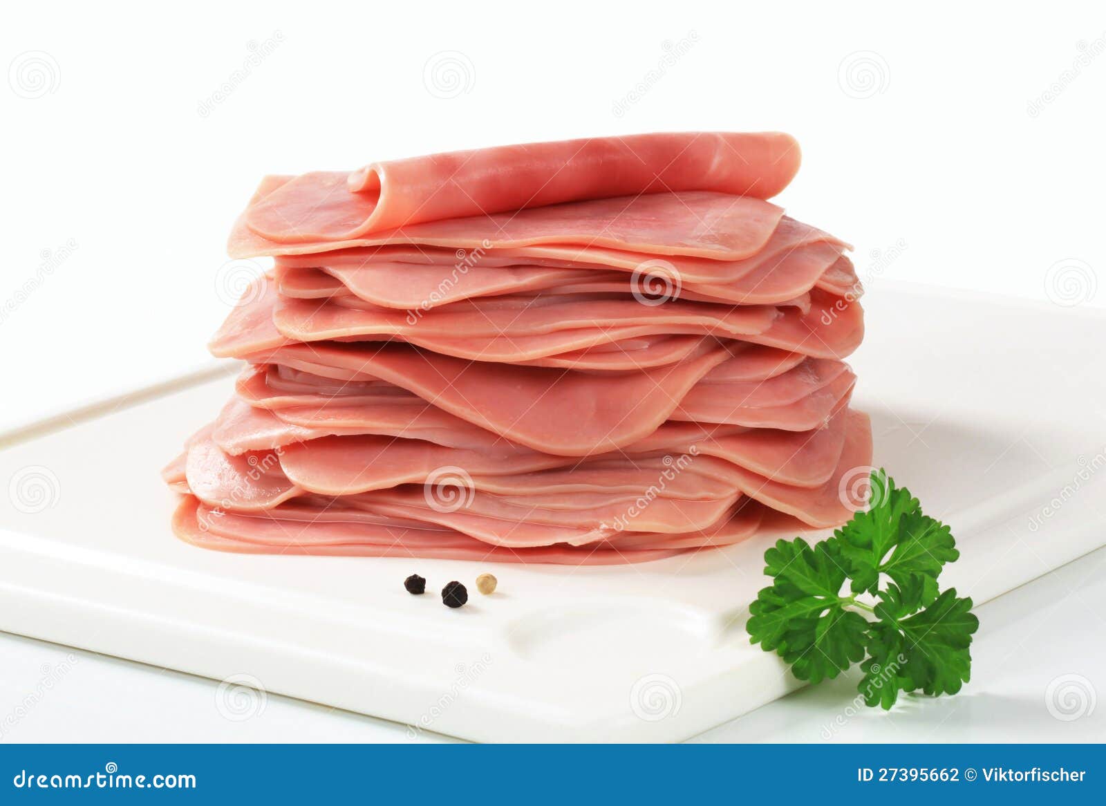Sliced ham stock photo. Image of cuts, smoked, cutting - 27395662