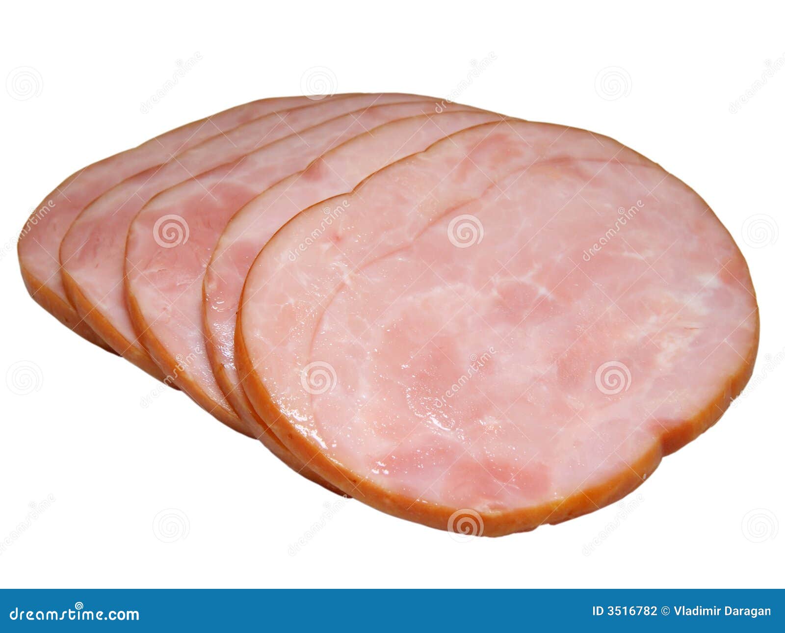 Sliced ham stock photo. Image of nutrition, meal, slice - 3516782
