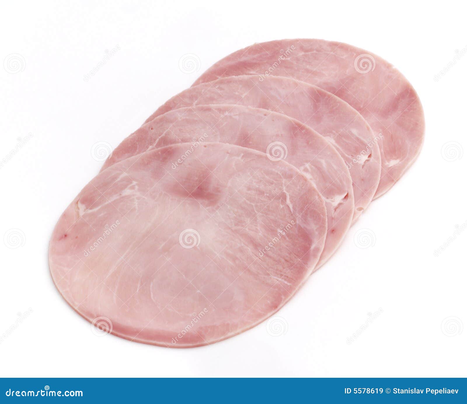 Sliced ham stock image. Image of pork, protein, wurst - 5578619