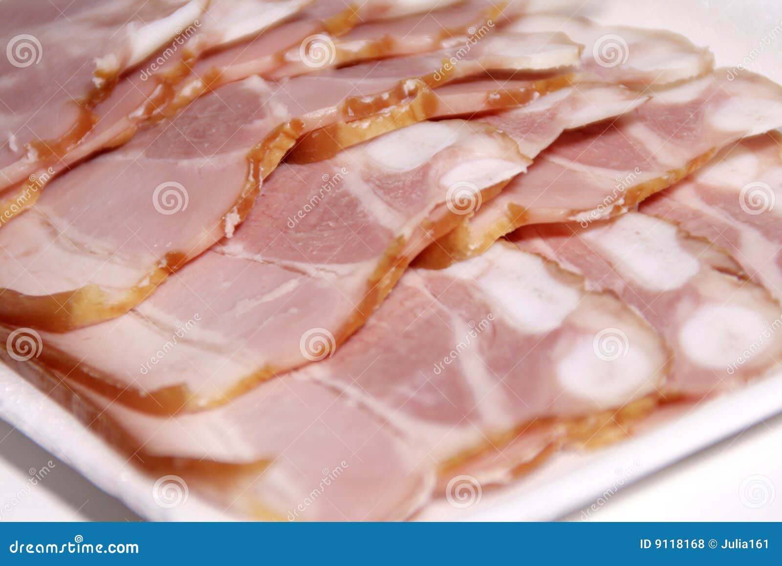 Sliced ham container stock photo. Image of appetizer, sclies - 9118168