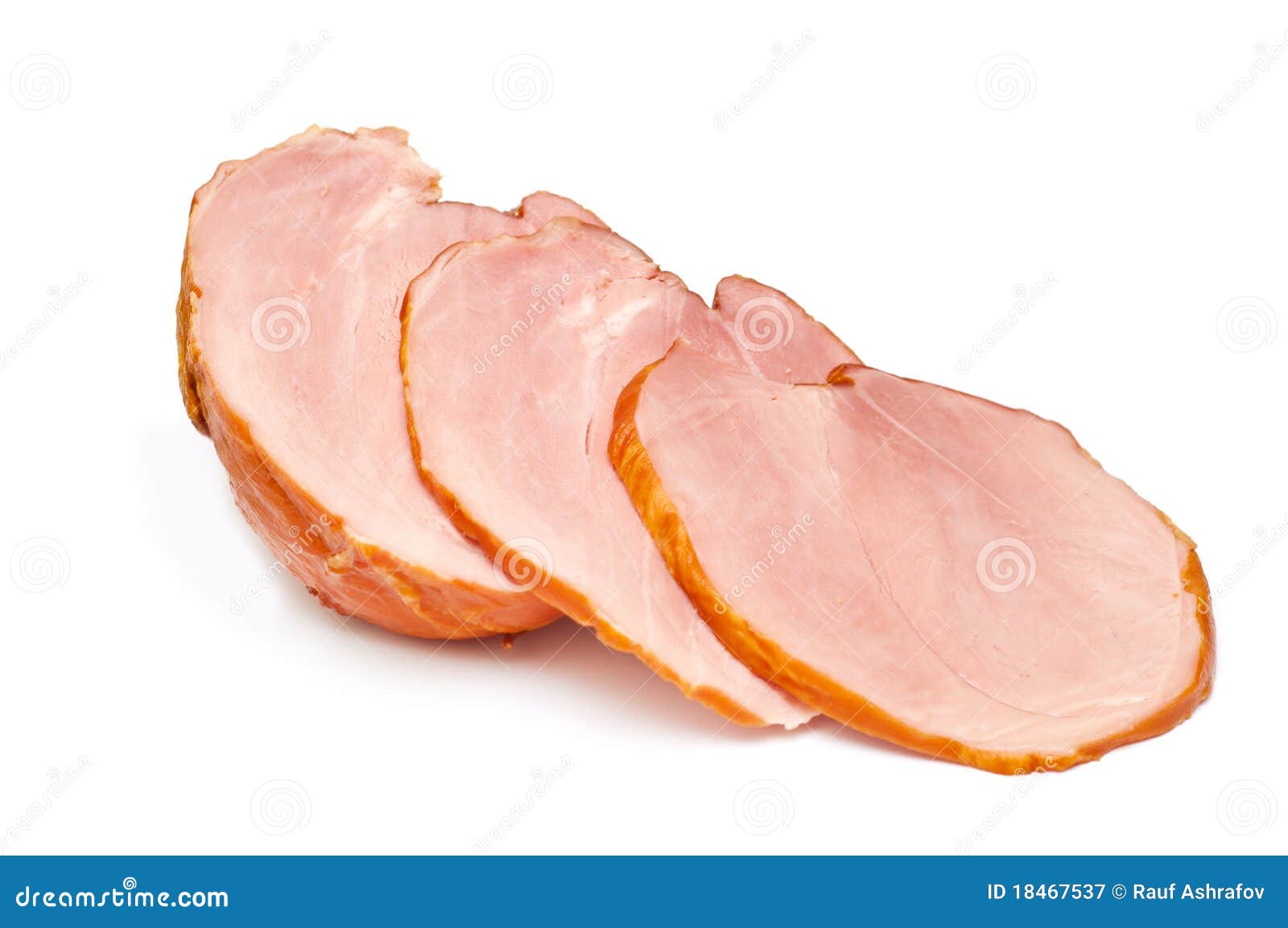 Sliced ham isolated stock image. Image of nutrition, lunch - 18467537