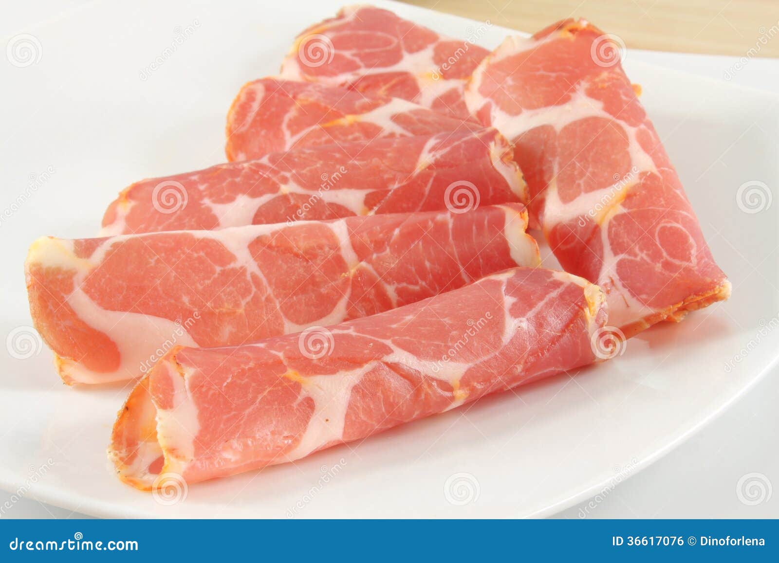 Sliced ham stock photo. Image of cured, parma, breakfast - 36617076
