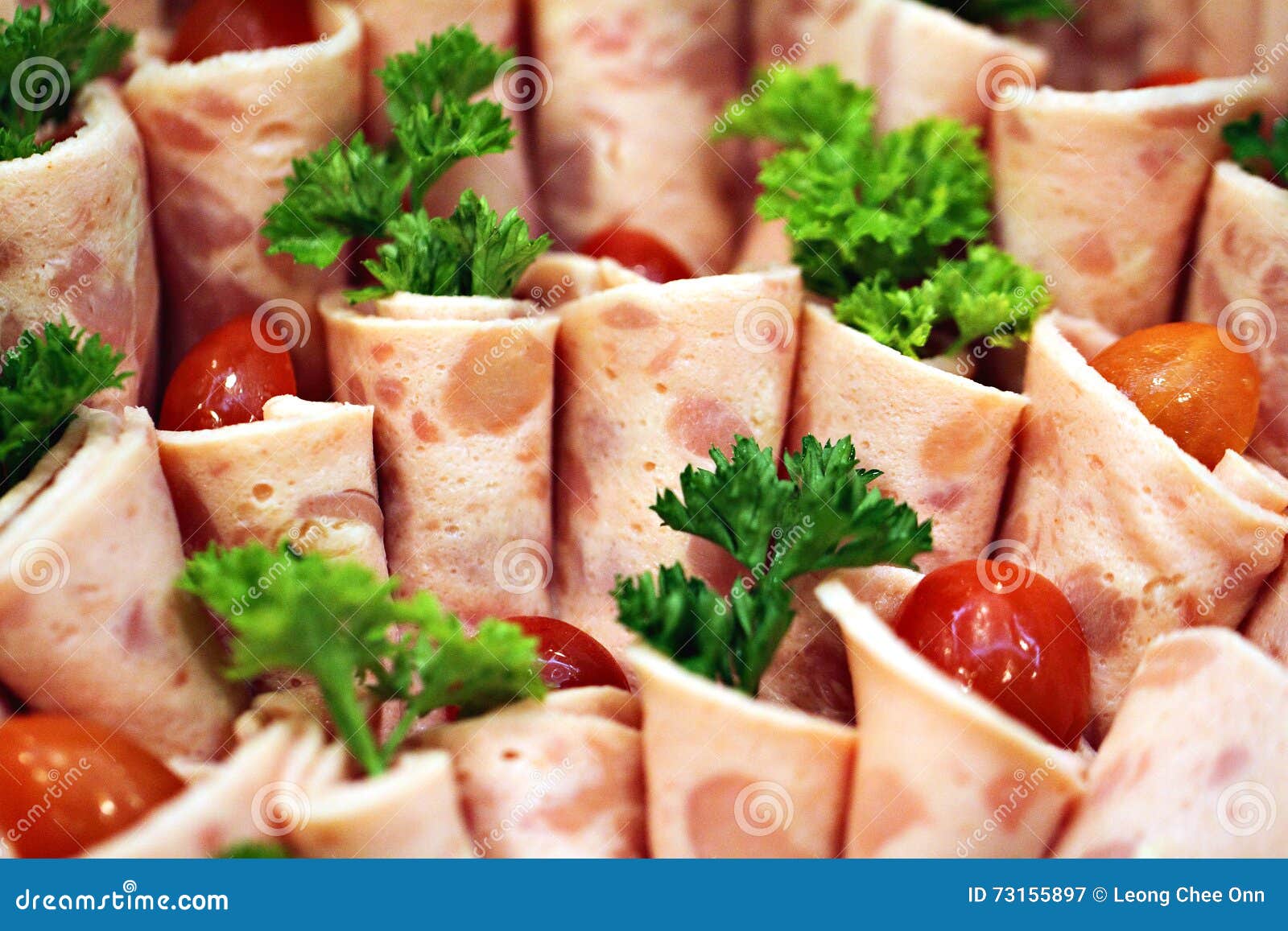 Sliced ham stock image. Image of sliced, gourmet, closeup - 73155897