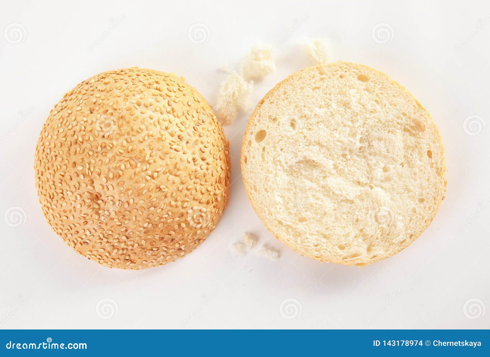 Hamburger Bun Top View