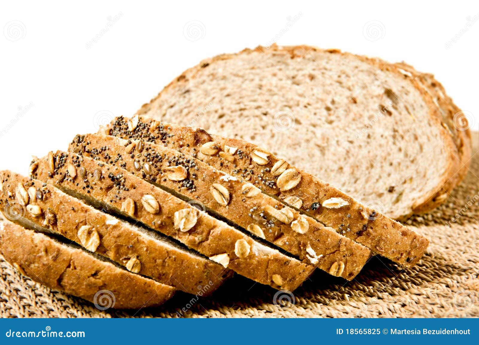 Sliced Healthy Fresh Wholegrain Bread Stock Image - Image of bread ...