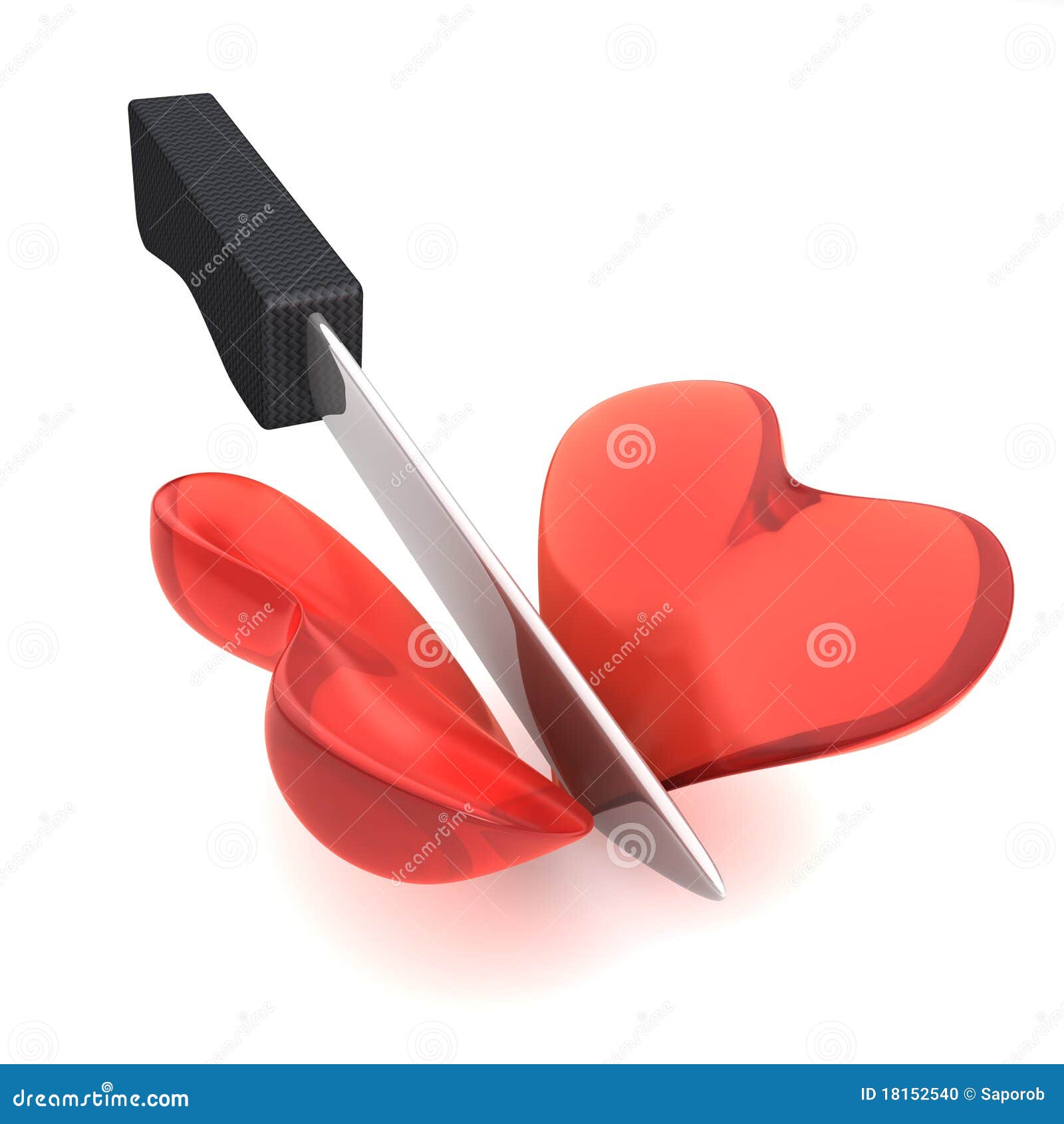 Sliced heart stock illustration. Illustration of dimensional - 18152540