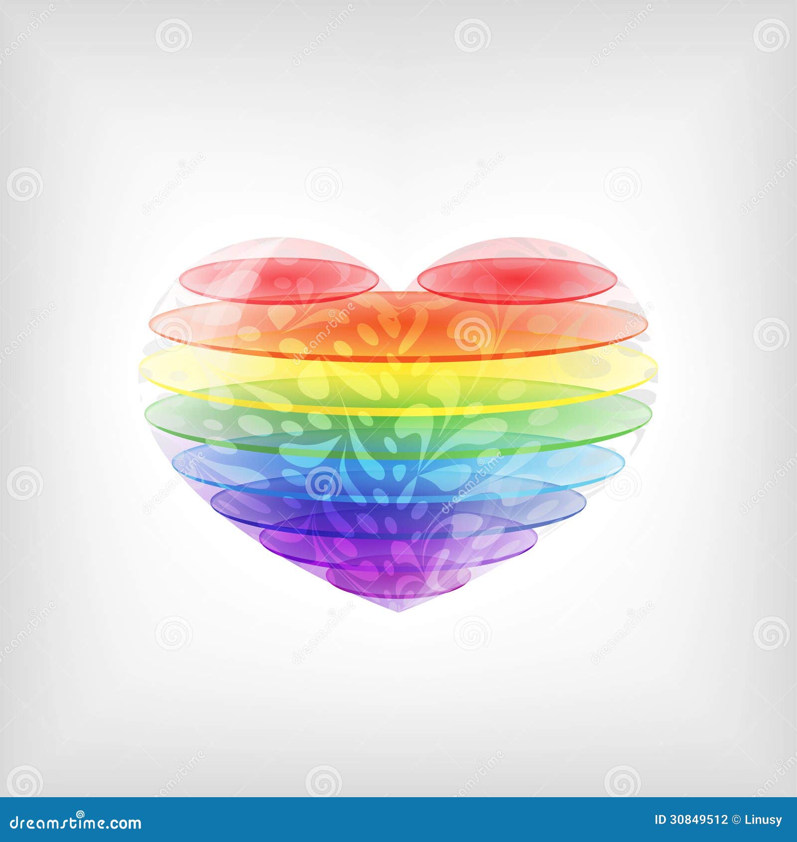 Sliced heart stock vector. Illustration of celebrate - 30849512