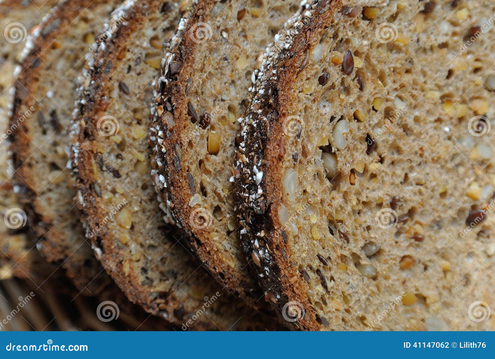 Sliced integral bread stock photo. Image of nature, integral - 41147062