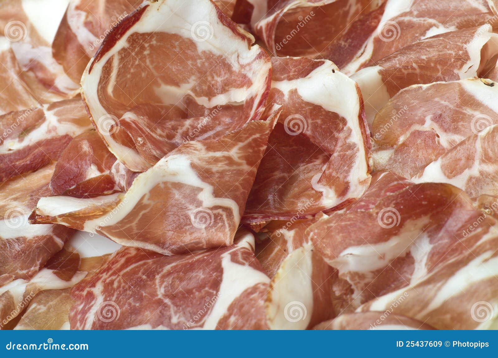 Sliced italian coppa stock image. Image of smoked, closeup - 25437609