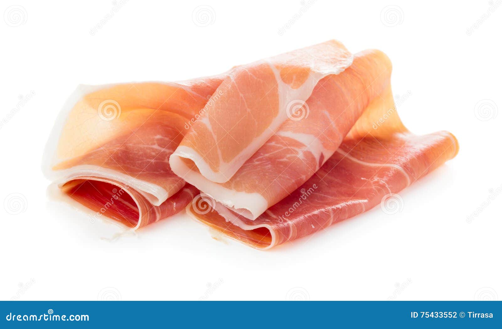 Sliced of jamon stock photo. Image of color, jamon, cured - 75433552