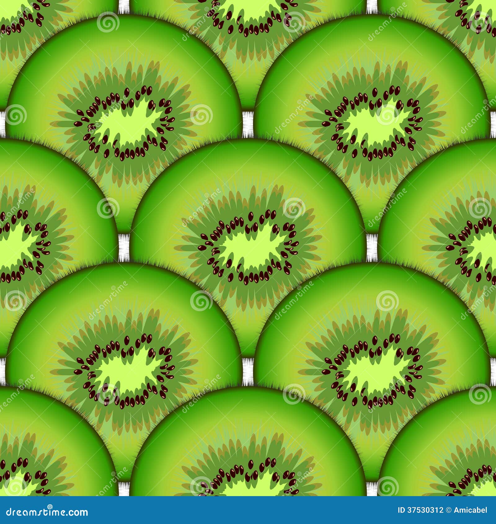 Sliced Kiwi Fruit. Design Seamless Colorful Patter Stock Illustration ...