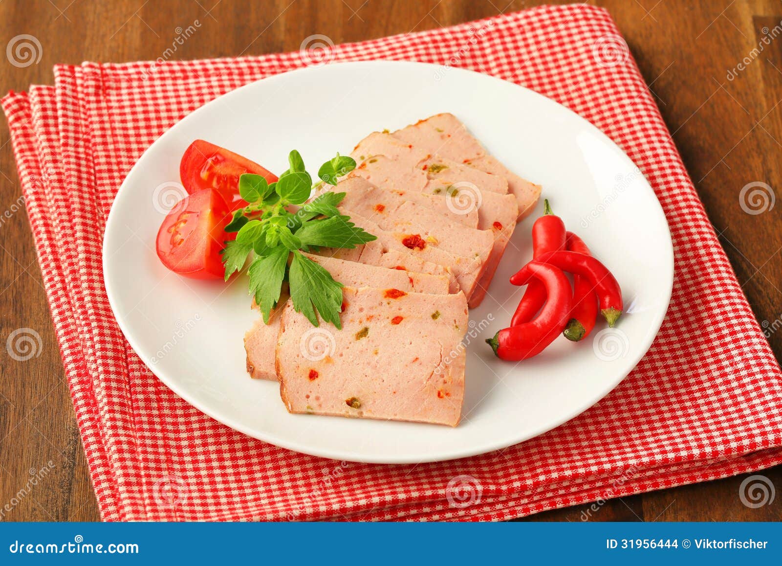 Sliced Leberkase stock photo. Image of slice, cold, meat - 31956444
