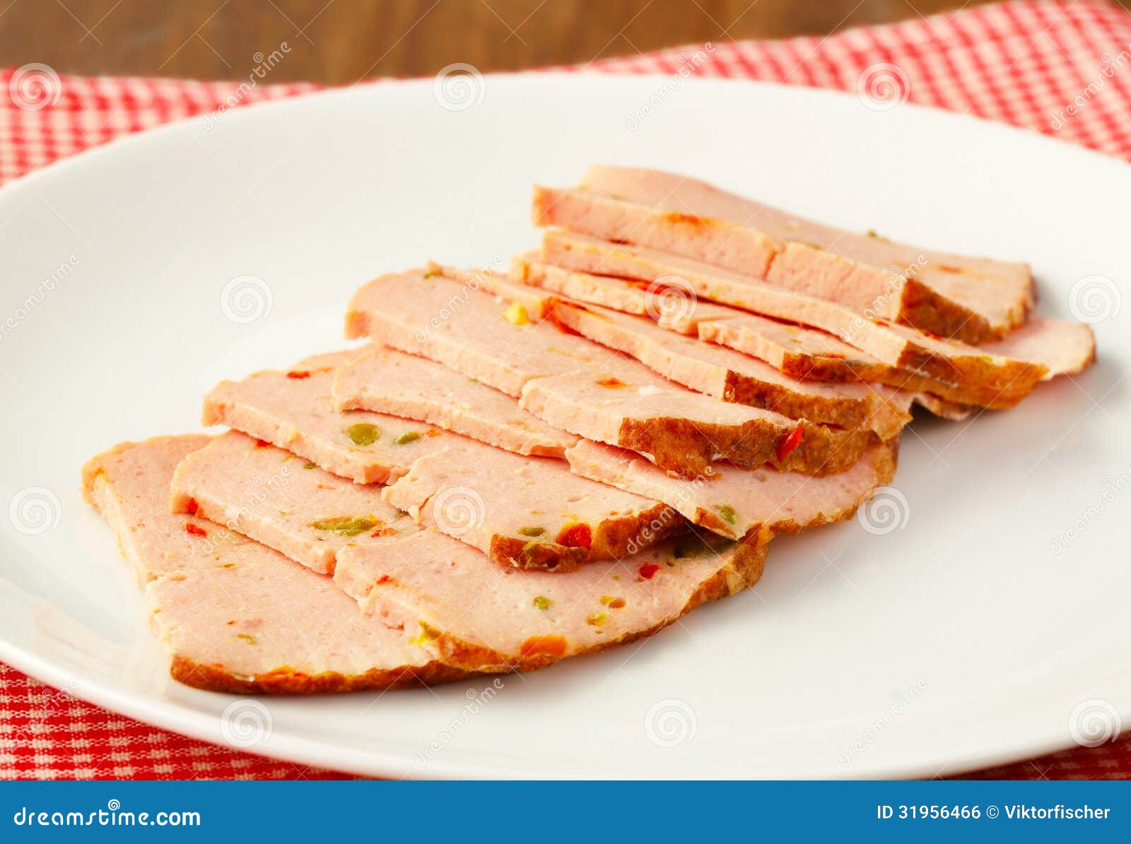 Sliced Leberkase stock photo. Image of austrian, leberkase - 31956466