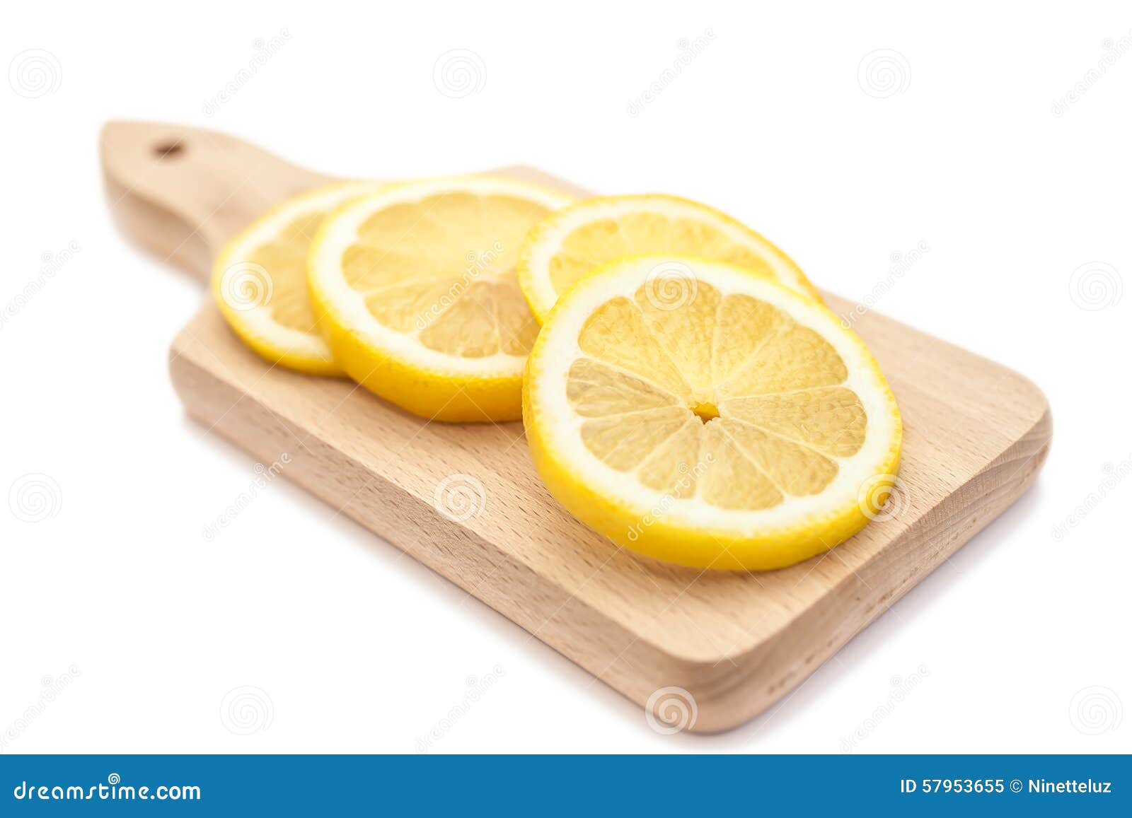 Sliced Lemon on Cutting Board Stock Image - Image of vitamins, vitamin ...