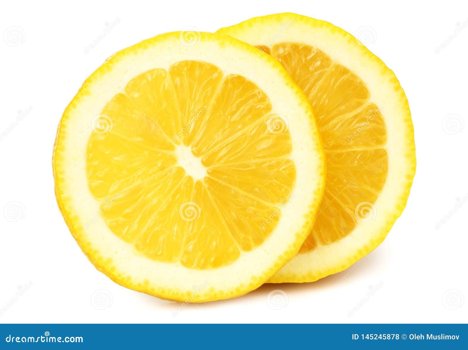 Sliced Lemon Isolated on White Background Stock Photo - Image of puree ...