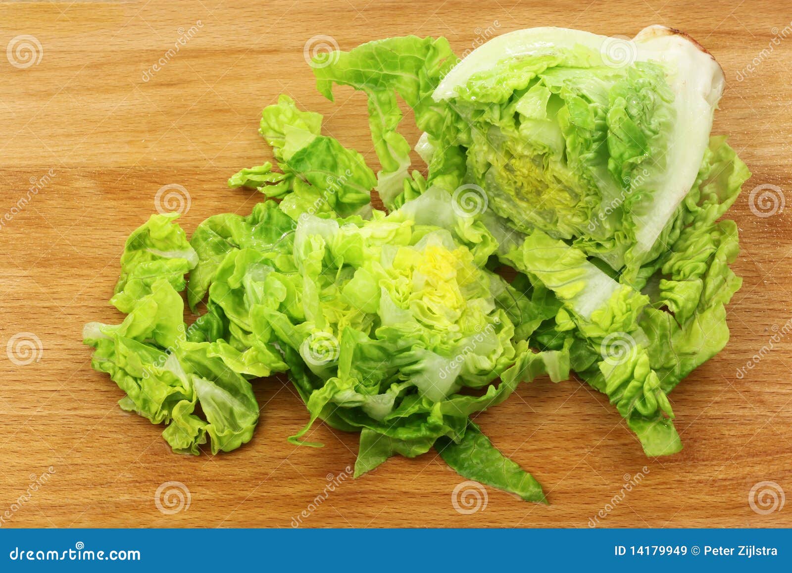 Sliced Lettuce on a Cutting Board Stock Image - Image of eating, summer ...