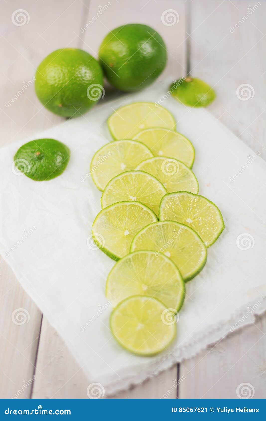 Sliced lime slices. stock image. Image of organic, ingredient - 85067621