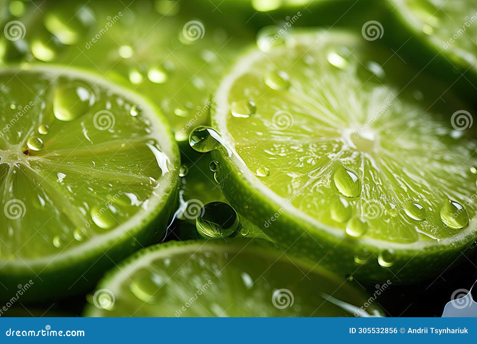 Sliced Lime with Water Drops Close-up. Stock Photo - Image of fruit ...