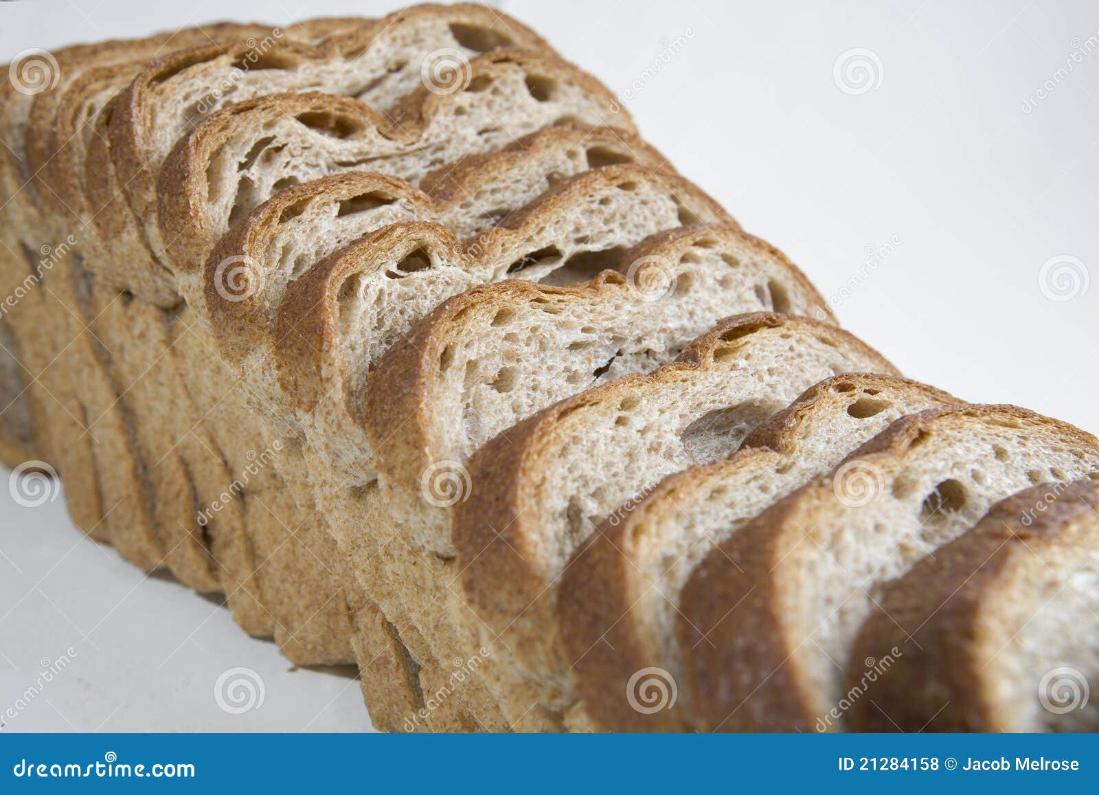 Sliced Loaf of Bread stock photo. Image of bread, neat - 21284158
