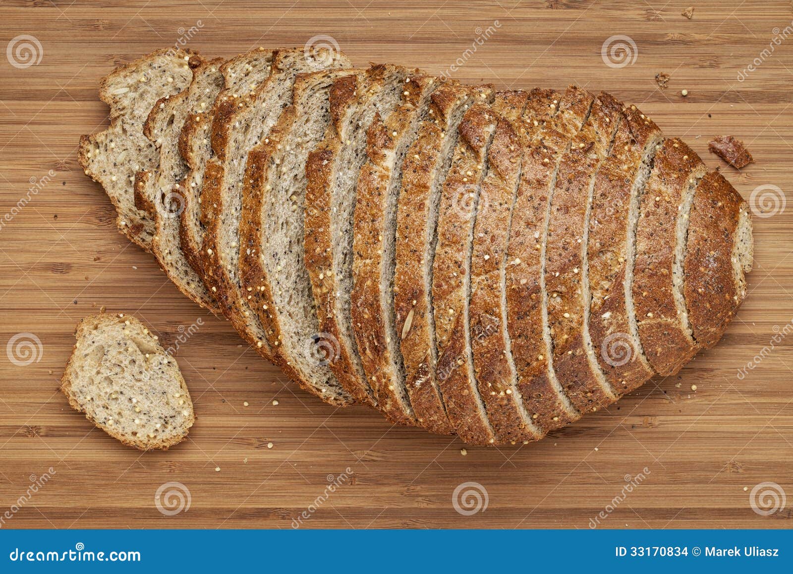 Sliced loaf of bread stock photo. Image of wheat, bread - 33170834