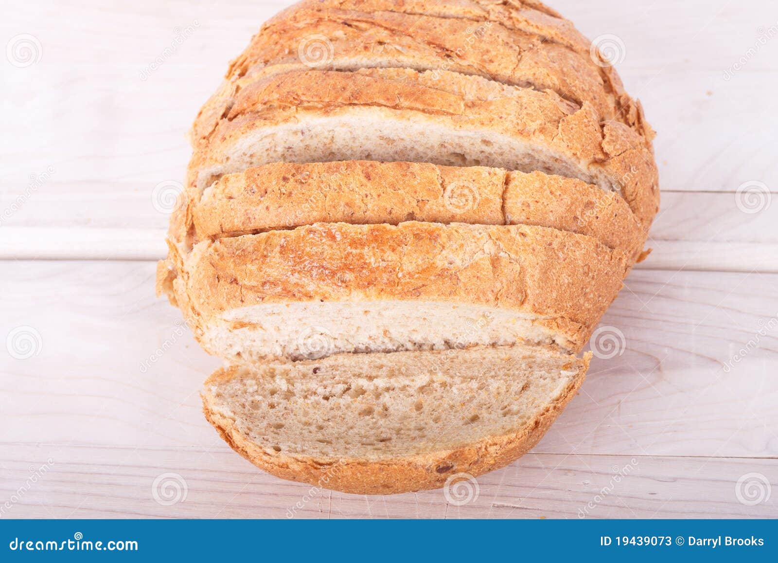 Sliced Loaf of Whole Wheat Bread Stock Image - Image of food, healthy ...