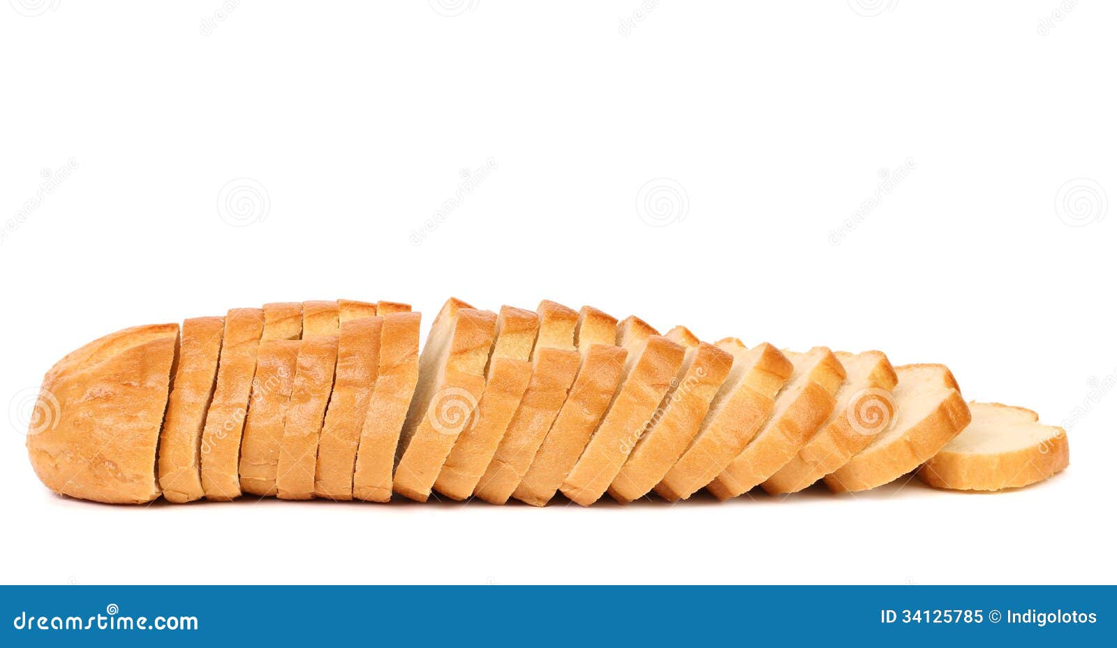 Sliced long loaf. stock image. Image of scented, smelling - 34125785