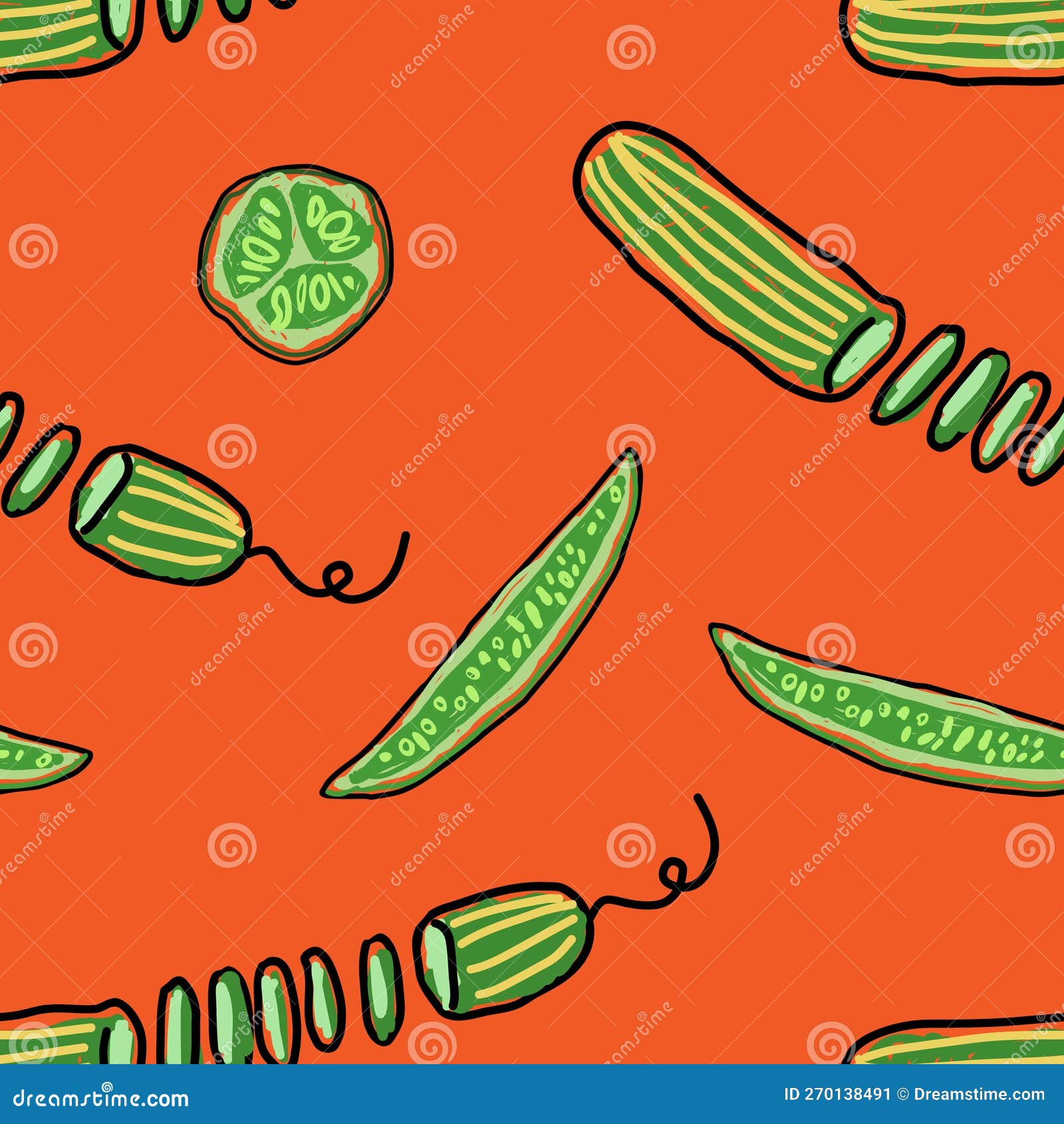 Striped Cucumbers Stock Illustrations – 31 Striped Cucumbers Stock ...